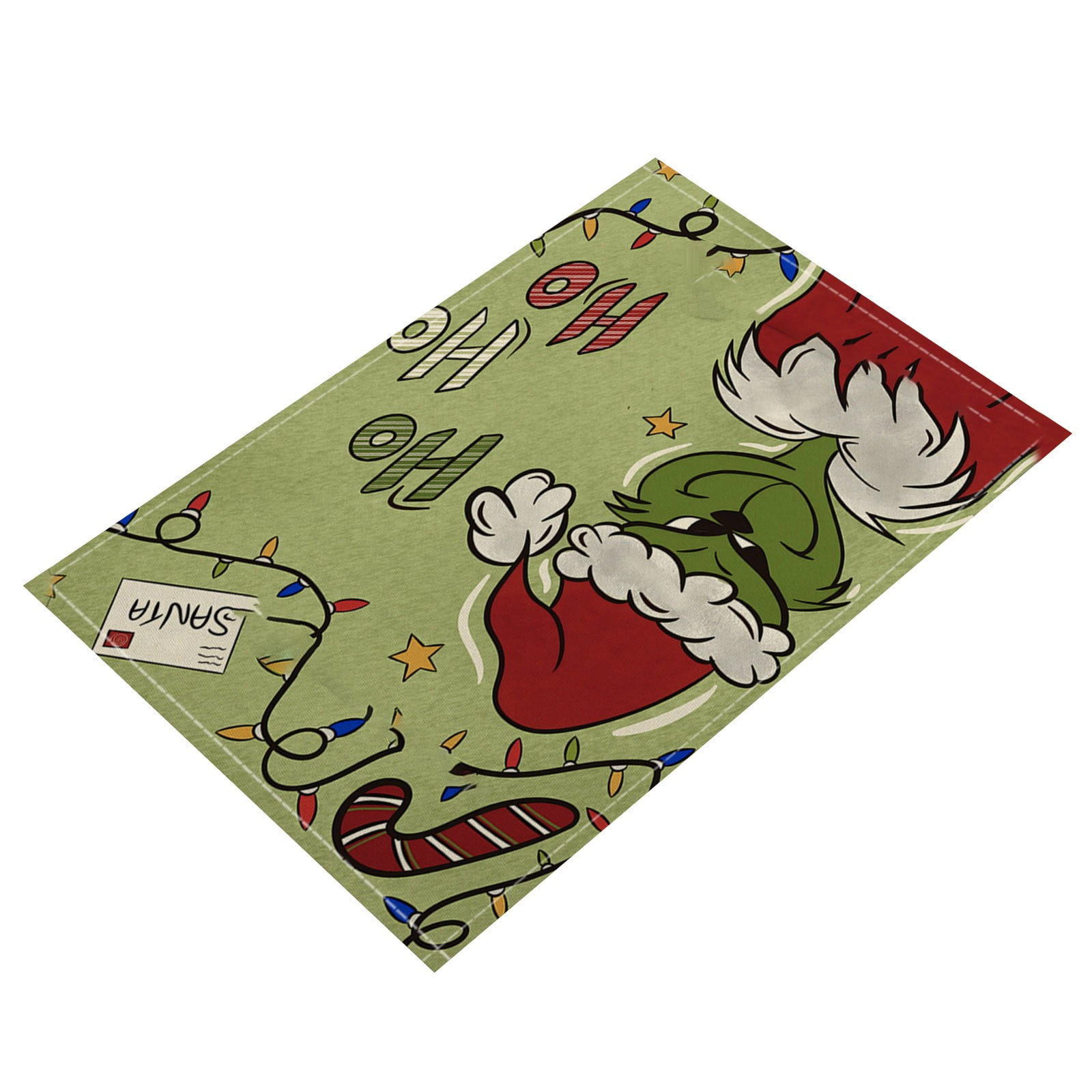Grinch Decorations Festive Holiday Area Rug Christmas Themed Design ...