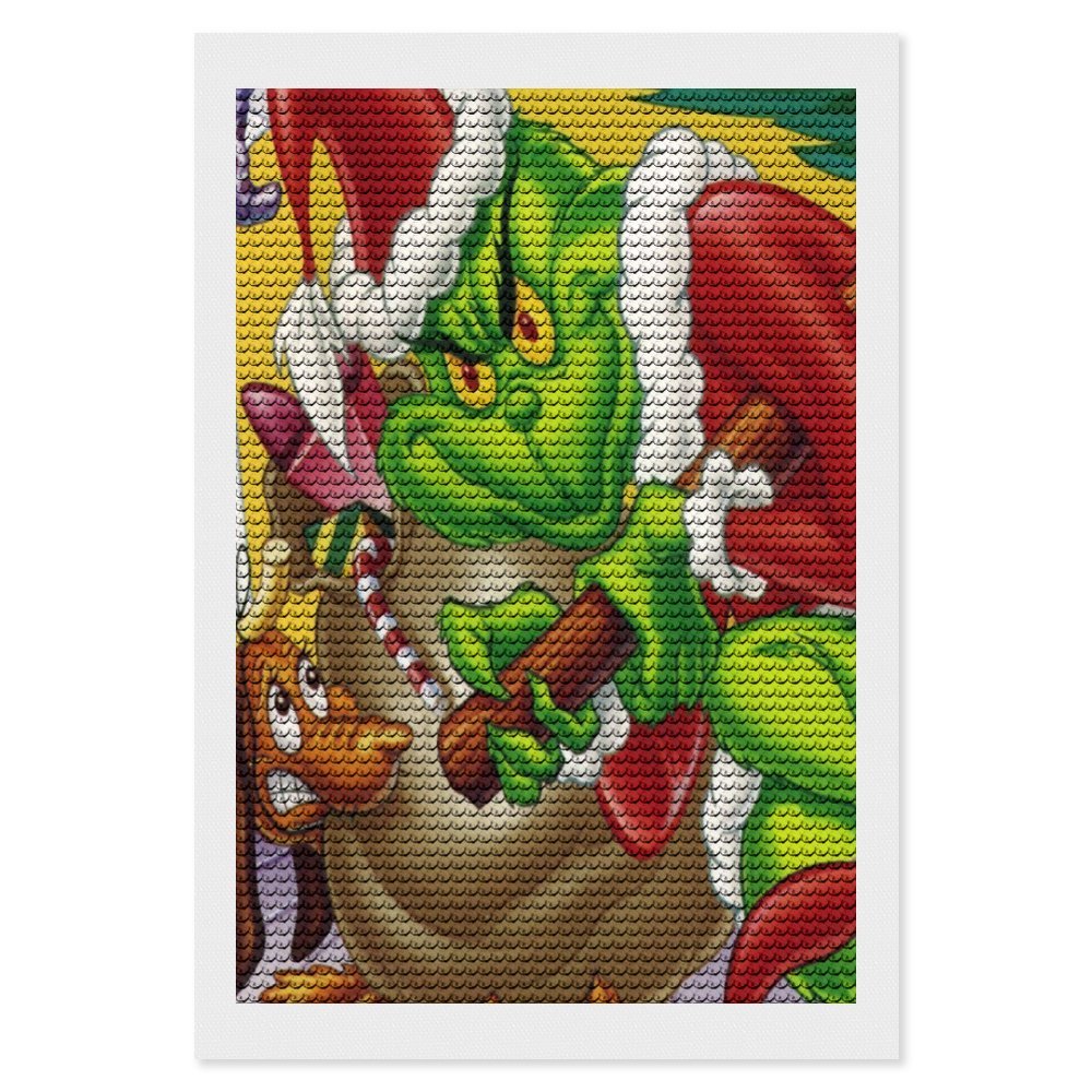 Grinch Diamond Art Kits for Adults DIY 5D Diamond Dots Paint Kits 16"× ...