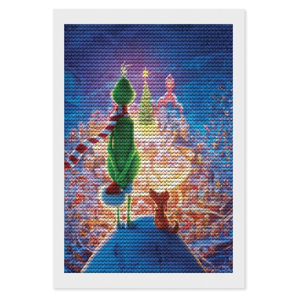 Grinch Diamond Art Kits for Adults DIY 5D Diamond Dots Paint Kits 8"×12 ...