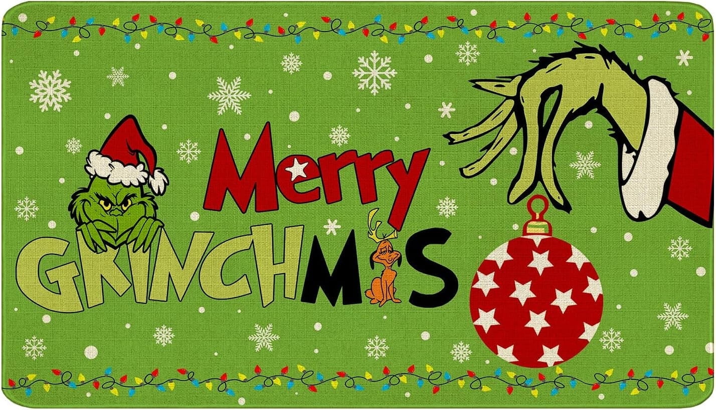 Grinch Door Mat Merry Christmas Door Mat Outdoor Christmas Mats for ...