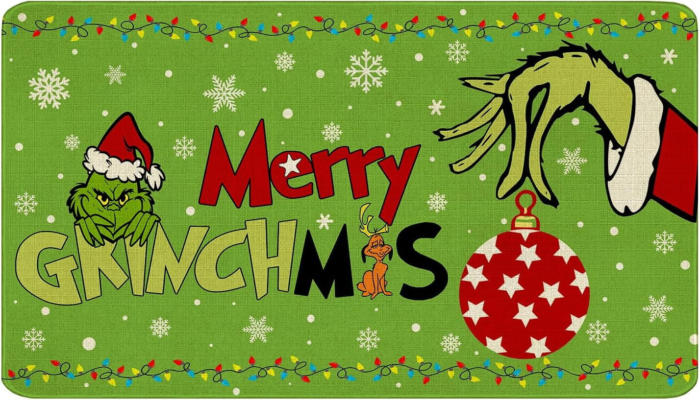 Grinch Door Mat Merry Christmas Door Mat Outdoor Christmas Mats for ...