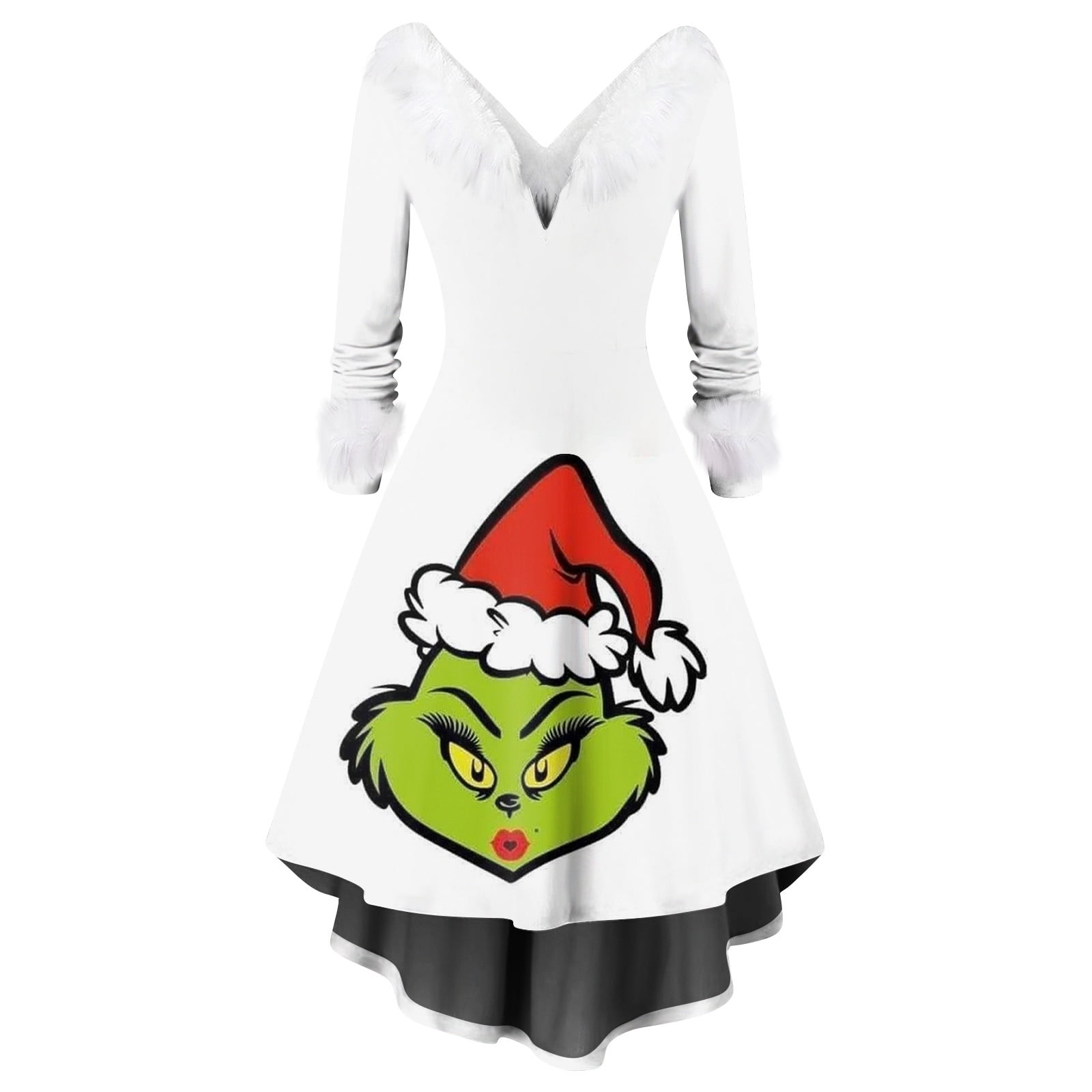 Grinch Dress for Girls,Women's Fashion V-neck Casual Fit Grinch ...