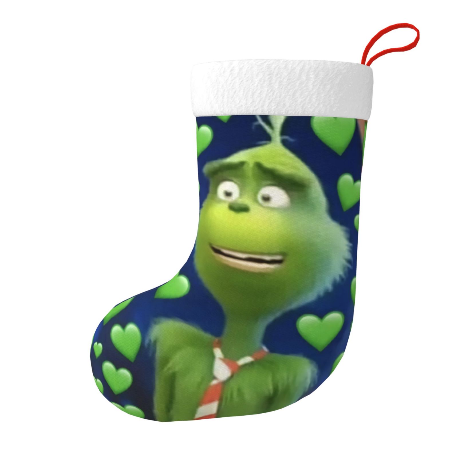 Grinch Emoji Christmas Stockings 18 Inches,Soft Plush Stocking,Large ...