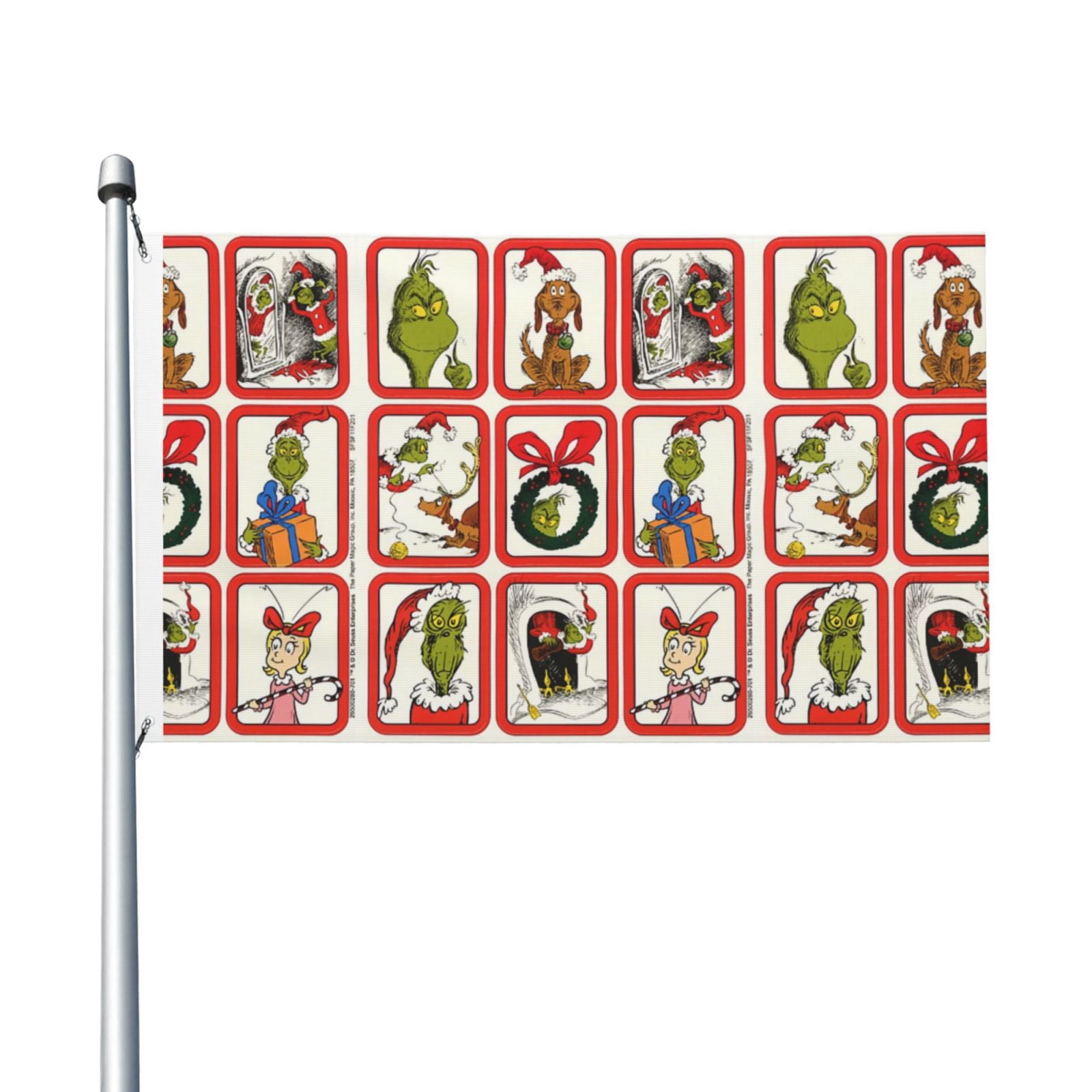 Grinch Eureka 3x5ft Face Flag Fade Proof Holiday Fall Flag Outdoor ...