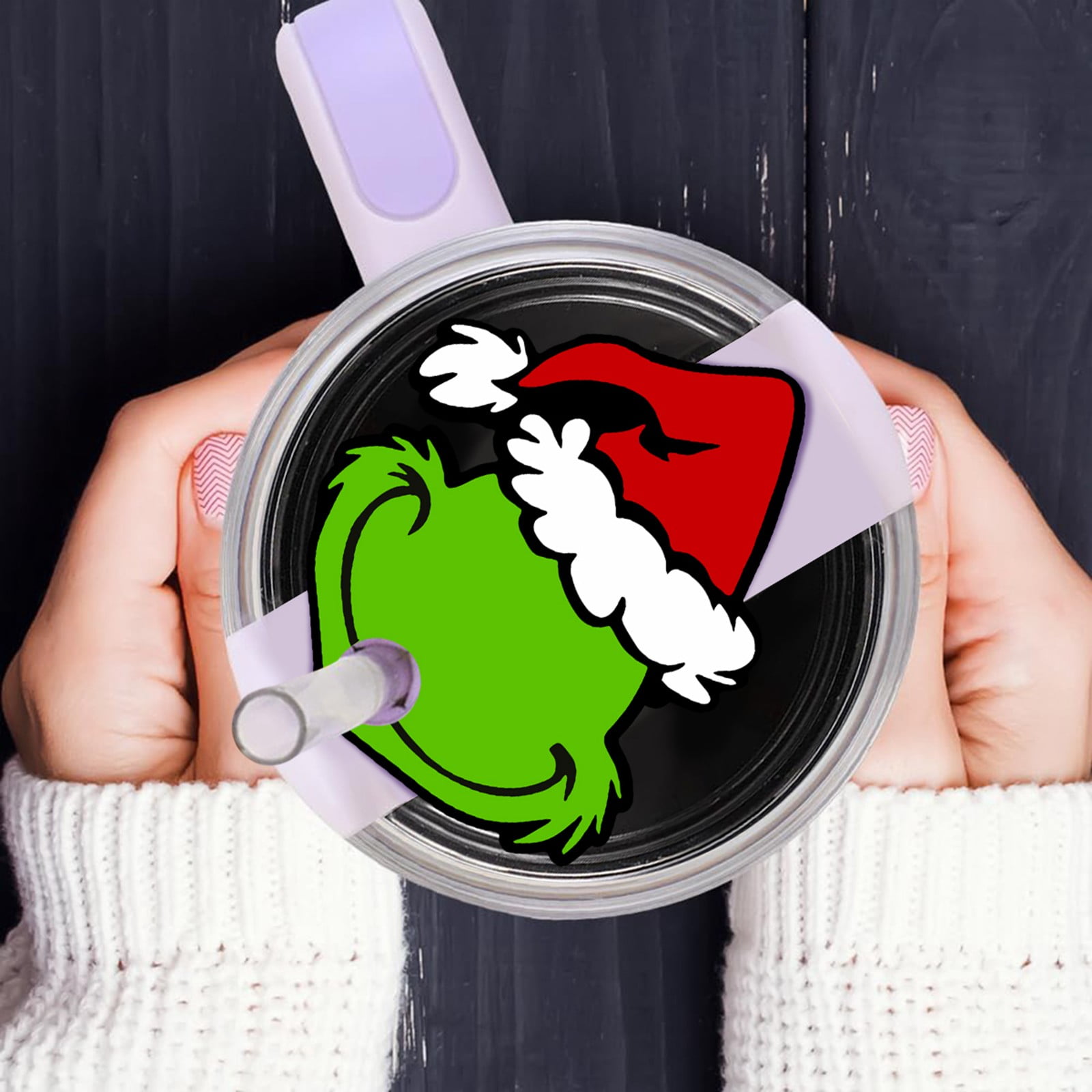 Grinch Face Stickers,Grinch Christmas Cup Stickers,Grinch Decals,Grinch ...
