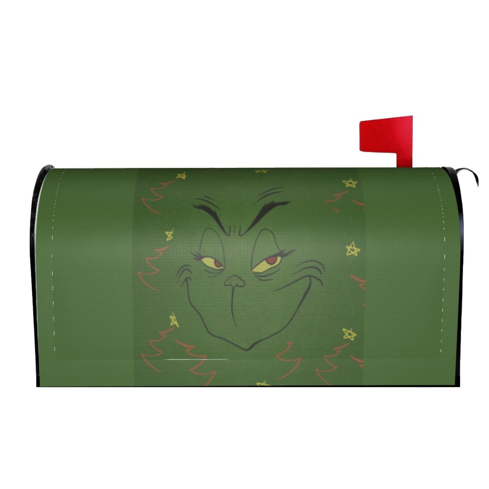 Grinch Face03 Cartoon Character Mailbox Cover Magnetic Standard Size ...