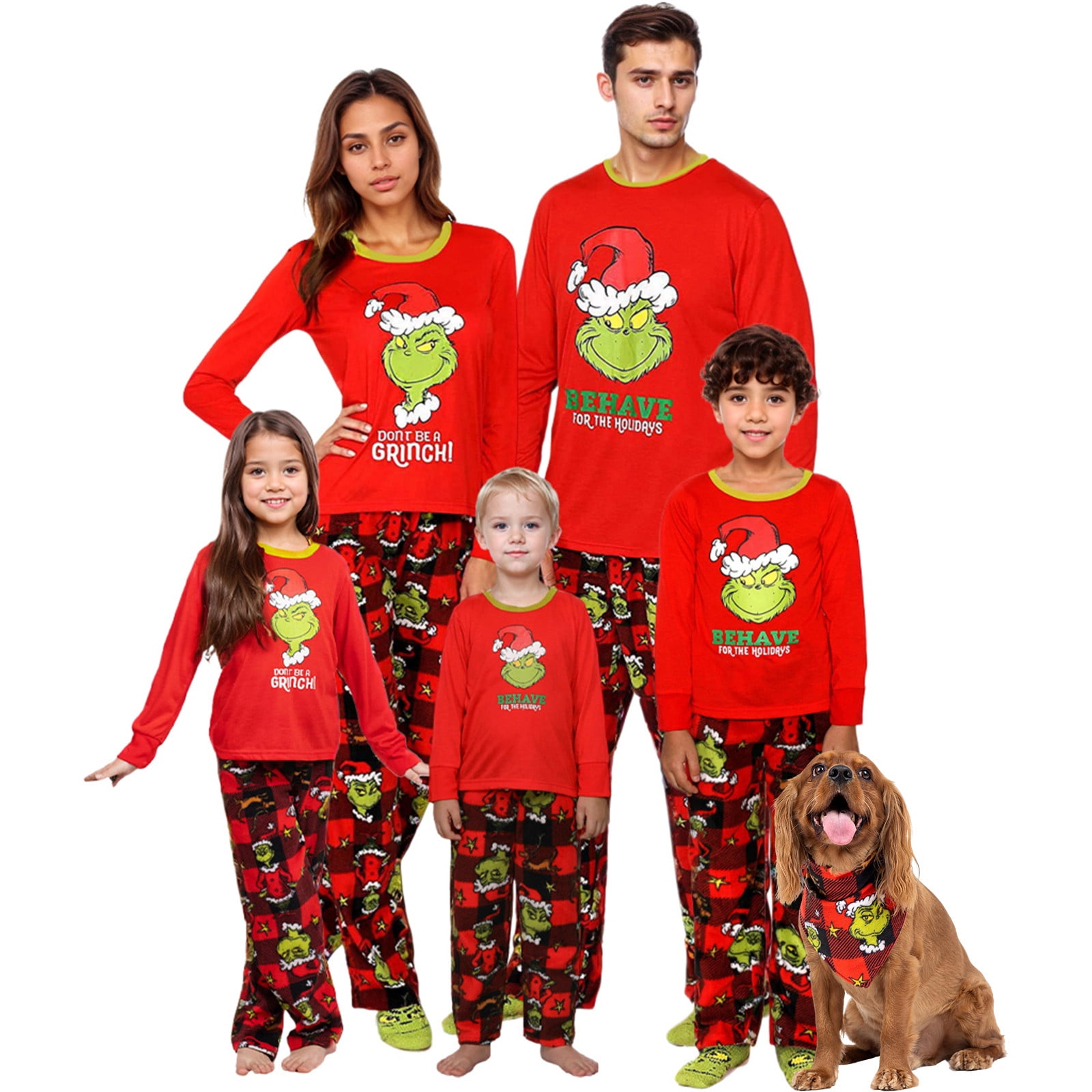 Grinch Family Christmas Pajamas Matching Sets, 2 Pcs Merry Grinchmas Christmas Pjs Matching Sets ...