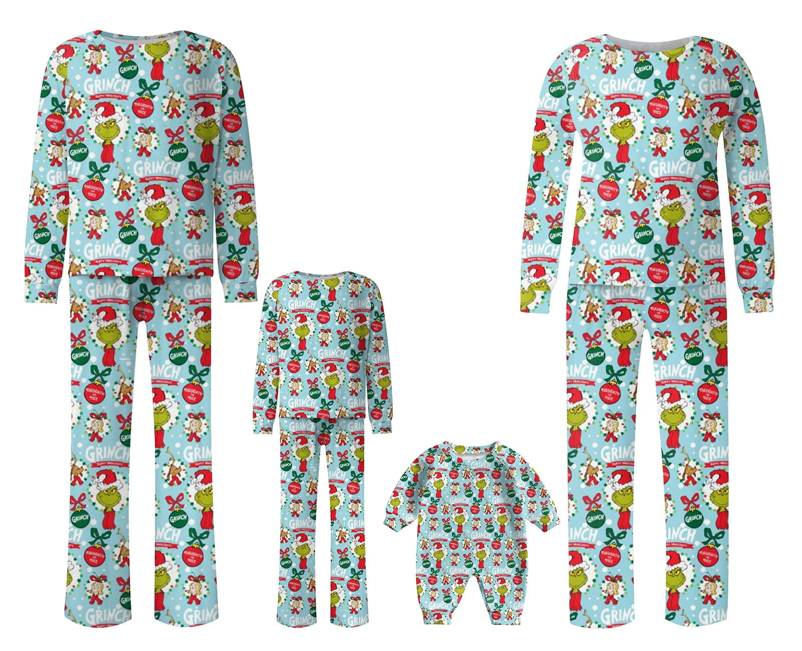 Onlypjs Grinch Family Christmas Pajamas Matching Sets, 2 Pcs Merry ...