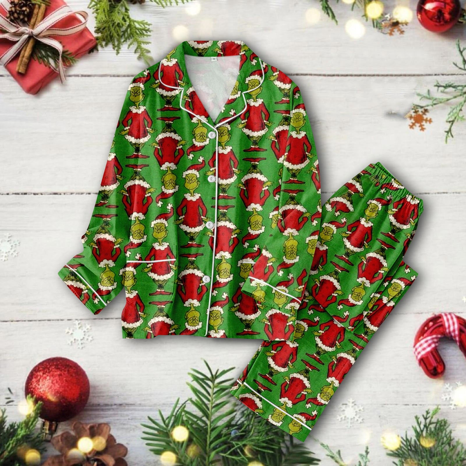 Grinch Family Christmas Pjs Matching Sets, Merry Christmas Grinch ...