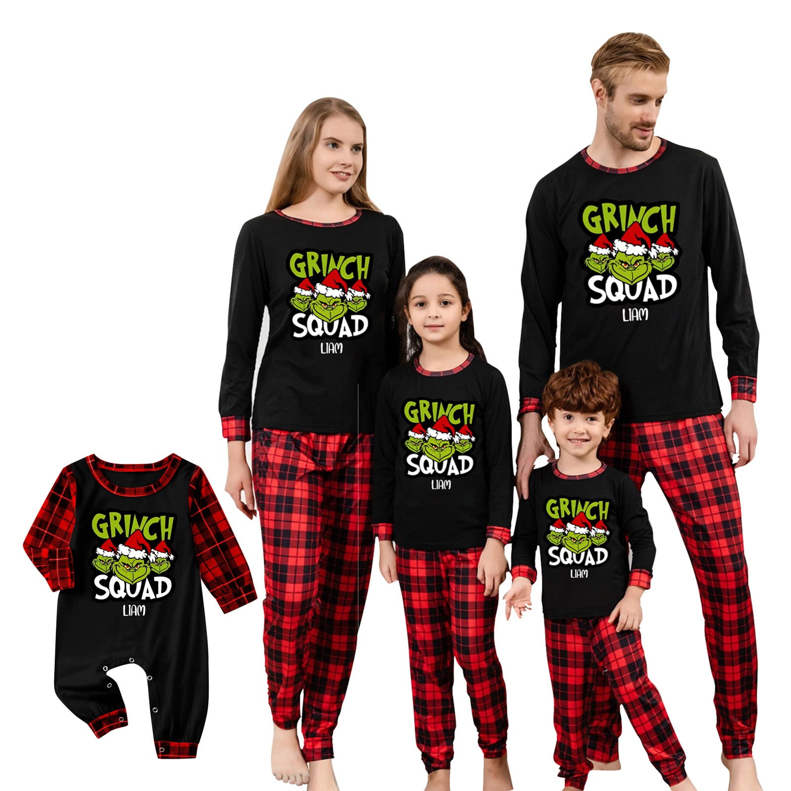 Grinch Family Pjs Matching Sets Christmas, Grinch pijamas de navidad ...