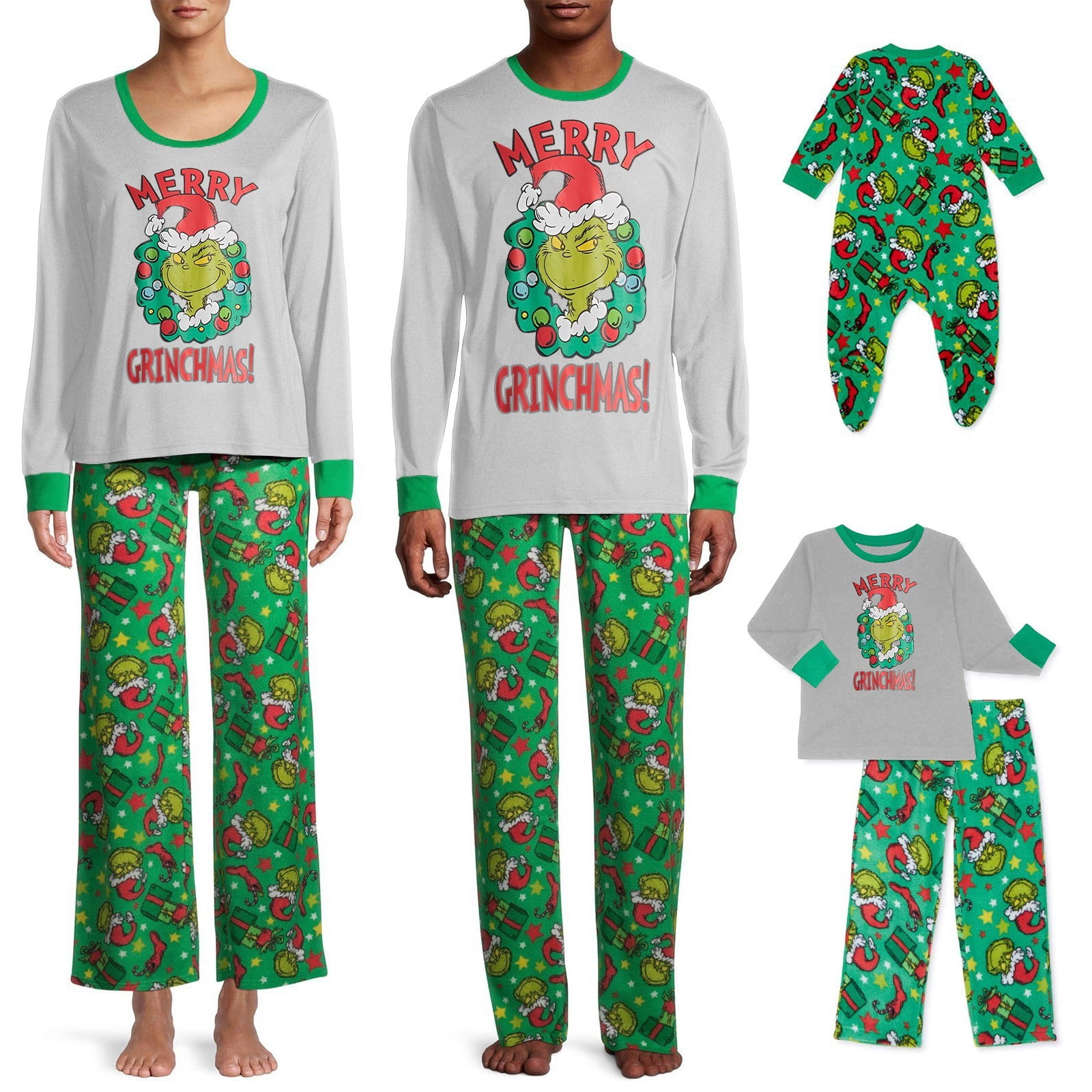Grinch Family Pjs Matching Sets Christmas, Grinch pijamas de navidad ...