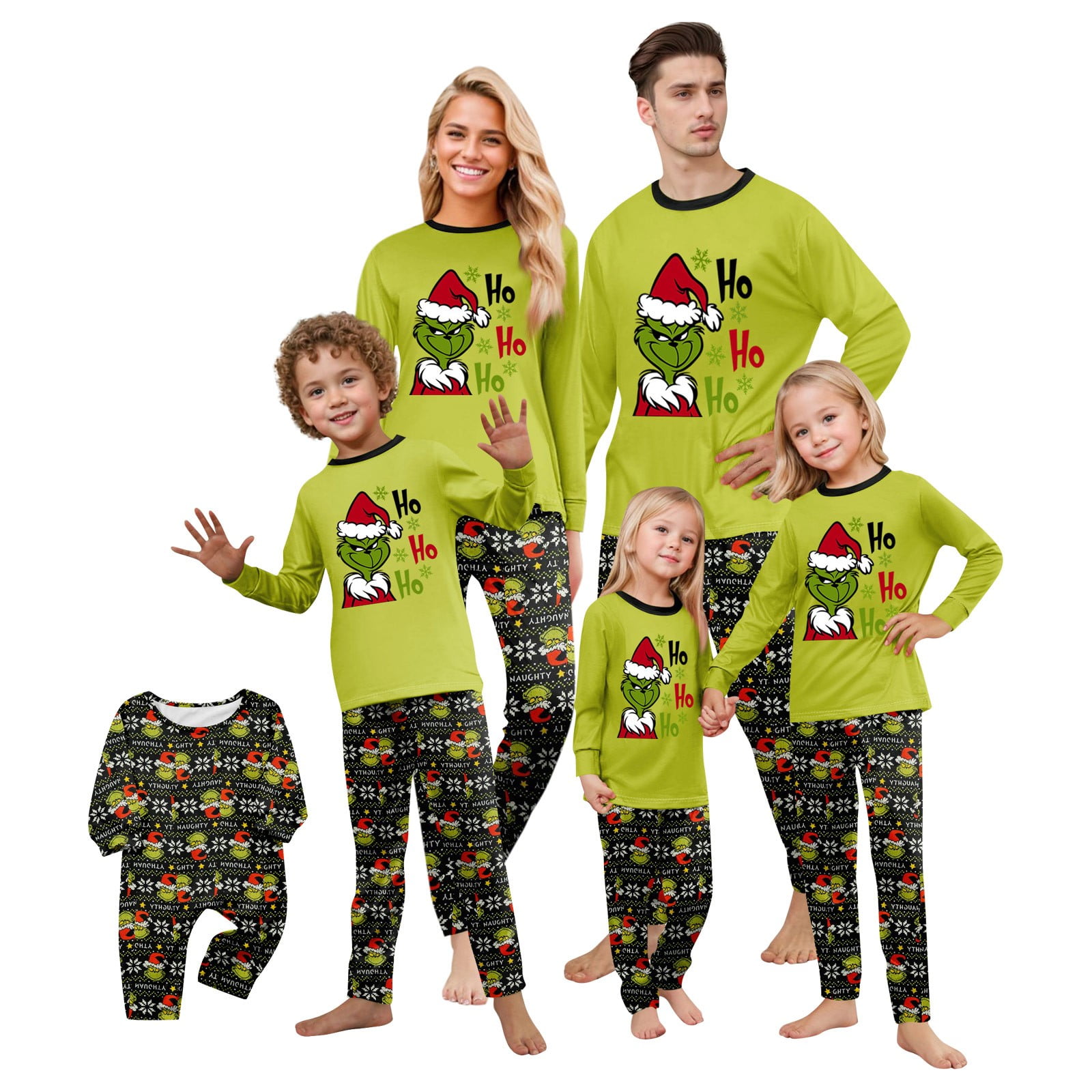 Grinch Family Pjs Matching Sets Christmas, Grinch pijamas de navidad ...