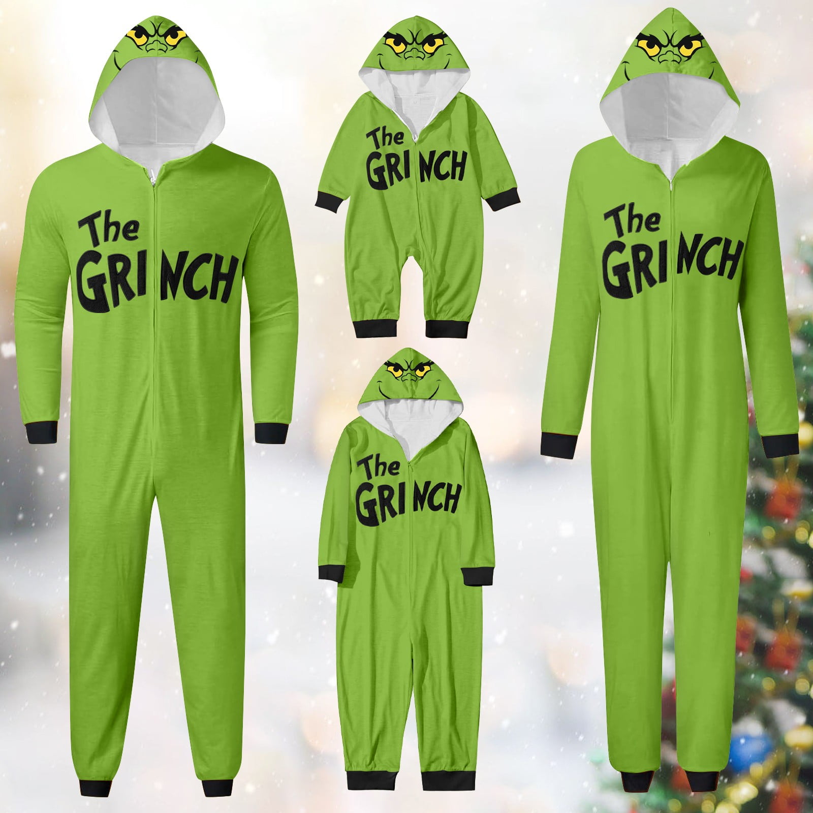 Grinch Family Pjs Matching Sets Christmas, Grinch pijamas de navidad ...