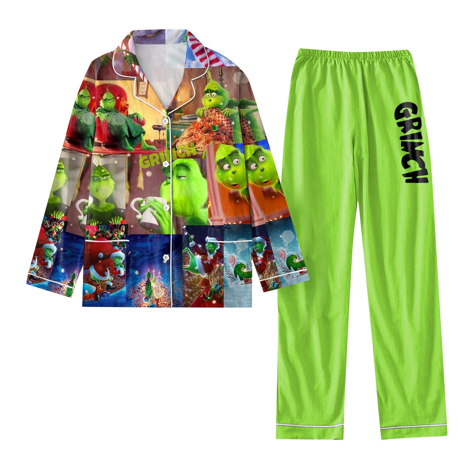 Grinch Family Wear Festive Christmas Pajama Set for Men Comfortable ...