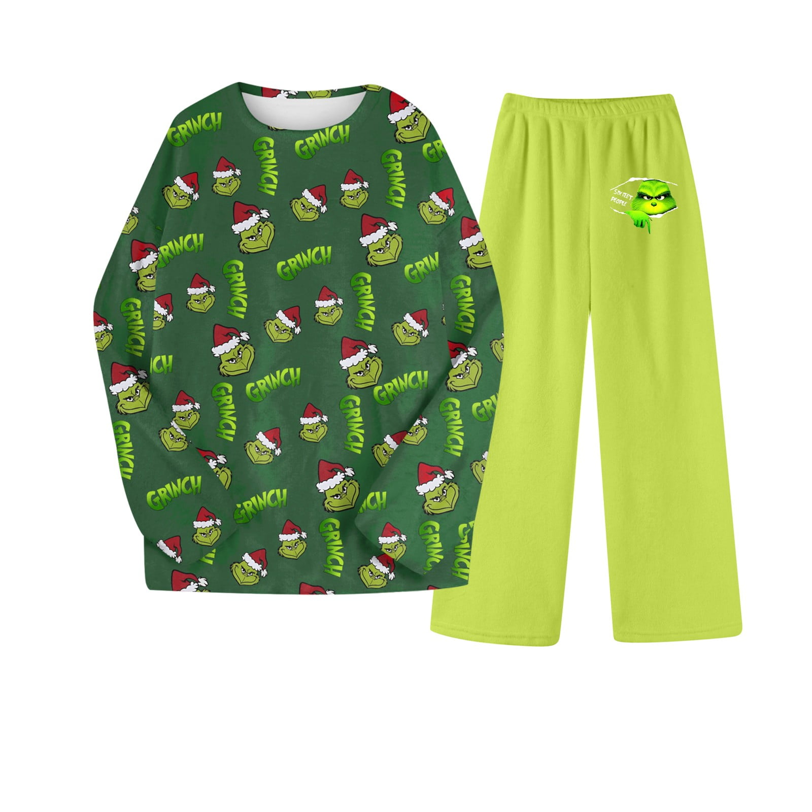 Grinch Family Wear Festive Red and Green Holiday Pajama Set for Men and ...