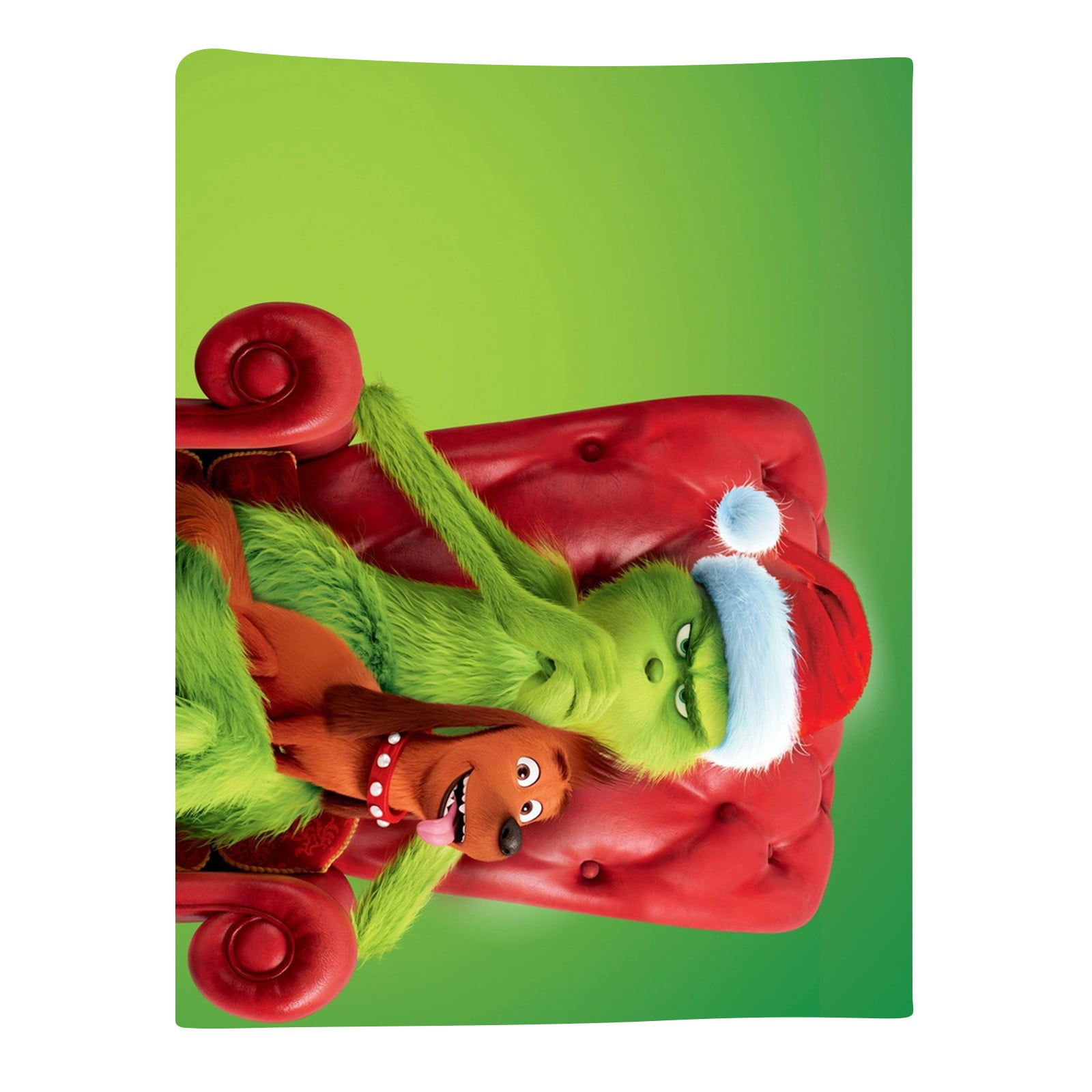 Grinch Flannel Digital Printed Throw Blanket 100×130Cm Size With Soft ...