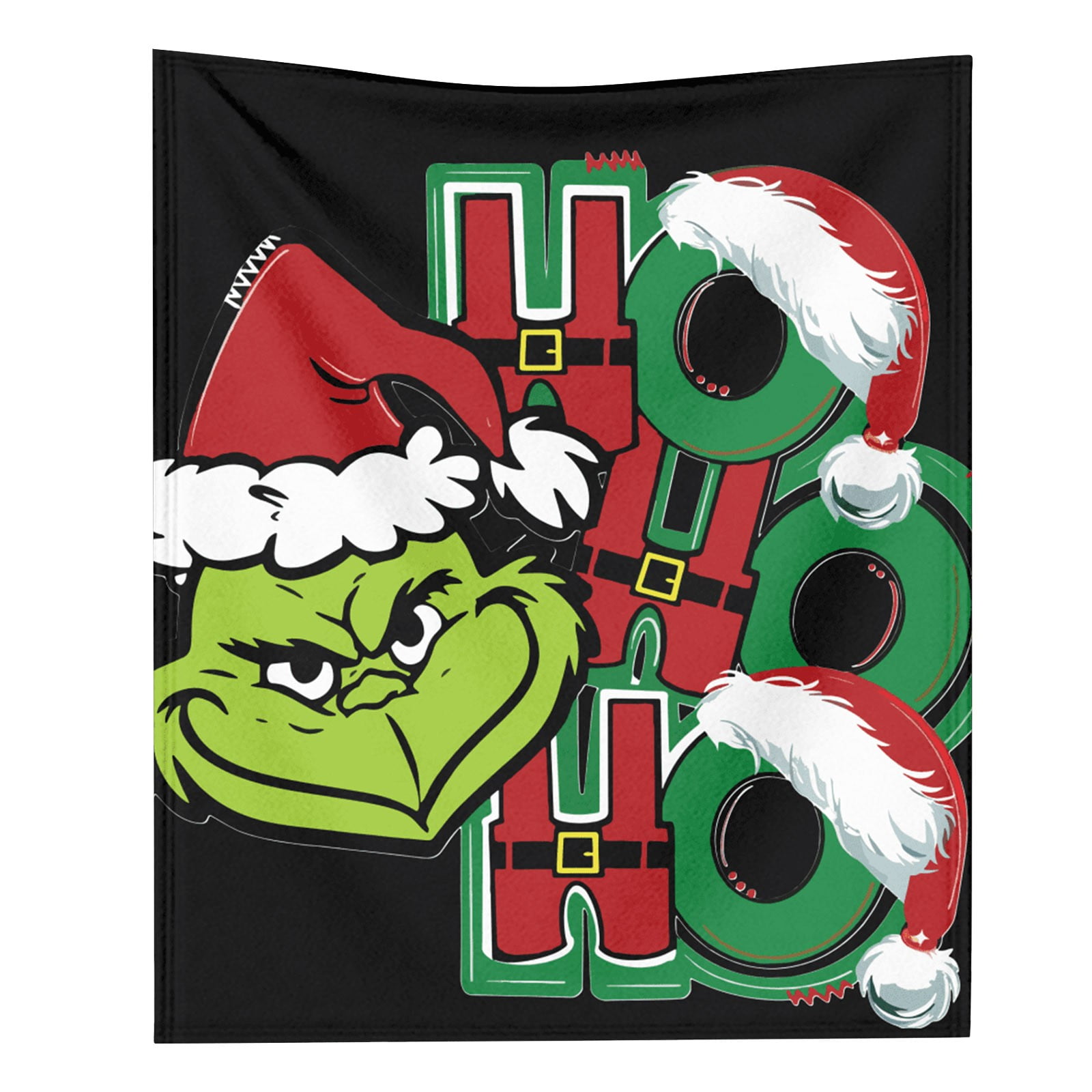 Grinch Flannel Digital Printed Throw Blanket, 3D Embroidery Design With ...
