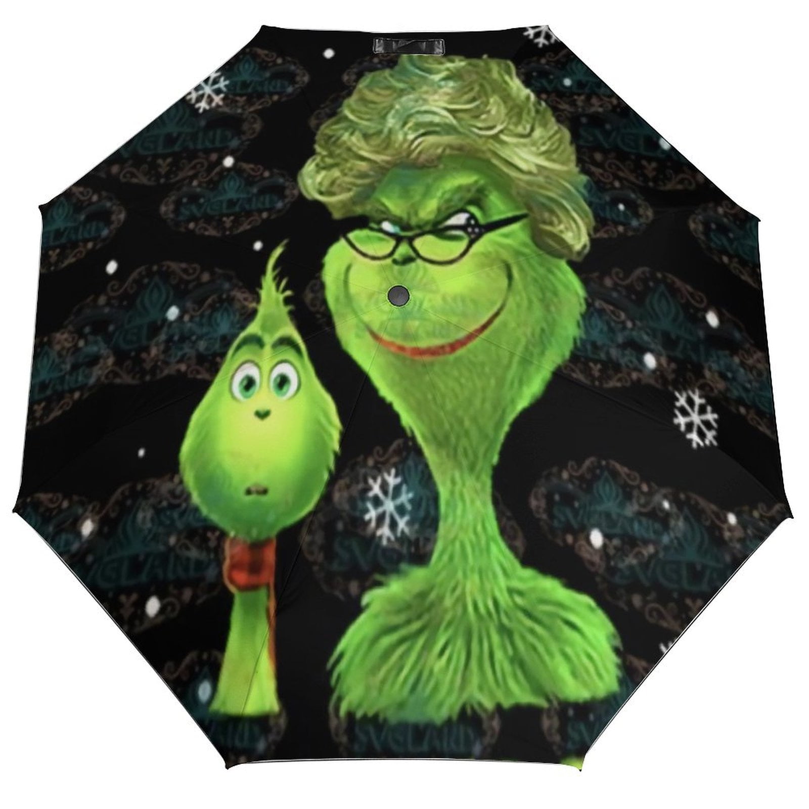 Grinch MY GRANDMA GOT IN TROUBLE TODAY Windproof Travel Umbrella ...