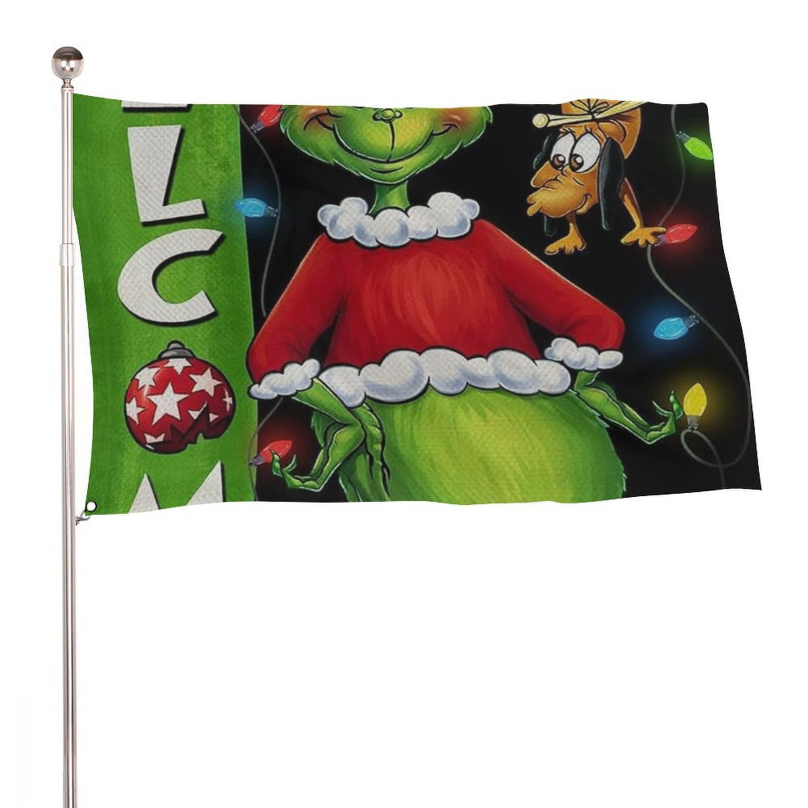 Grinch Garden Banner - Double-Sided House Outdoor Flag for Yard And ...