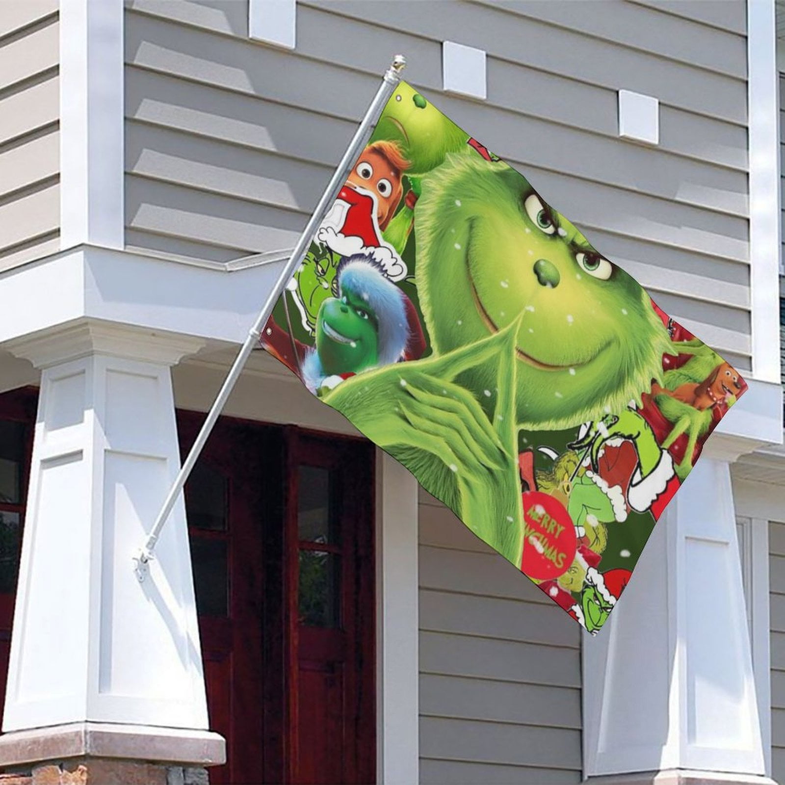 Grinch Garden Banner - Double-Sided House Outdoor Flag for Yard And ...