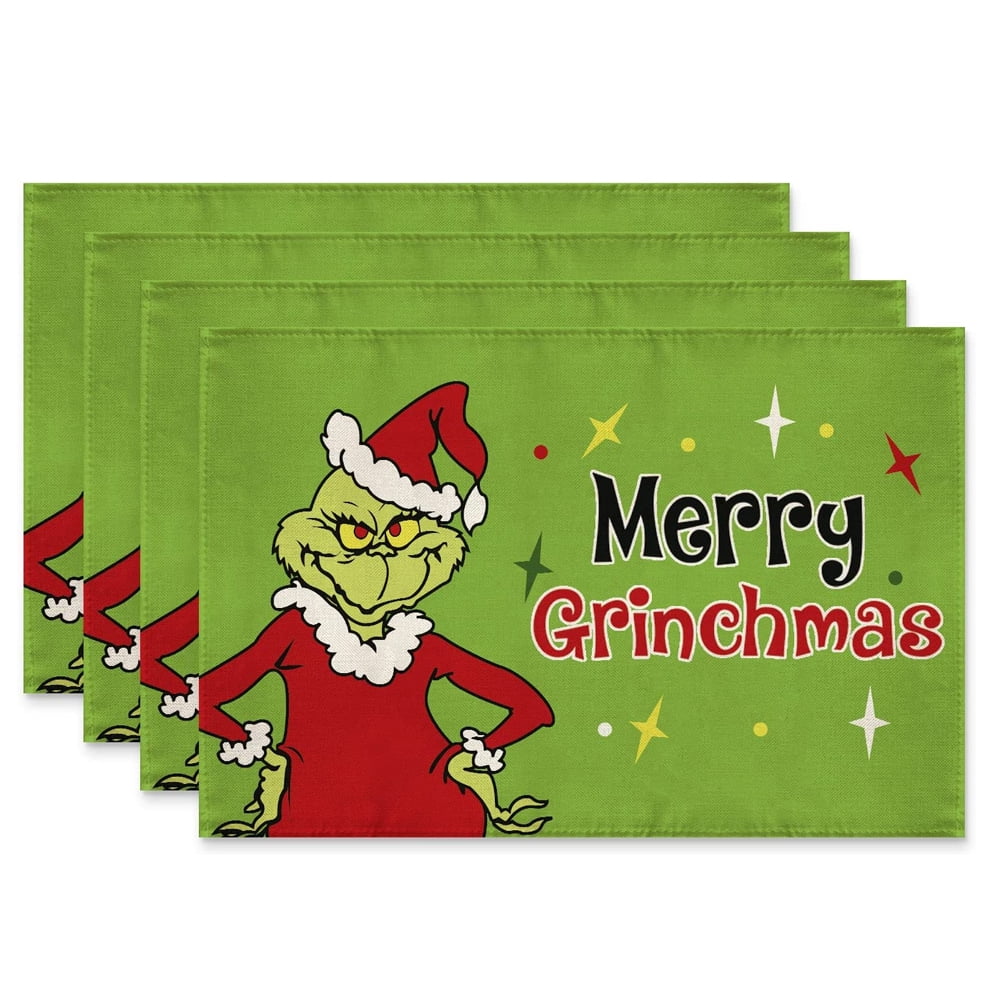 Grinch Green and Black Buffalo Plaid Christmas Table Runner Merry ...