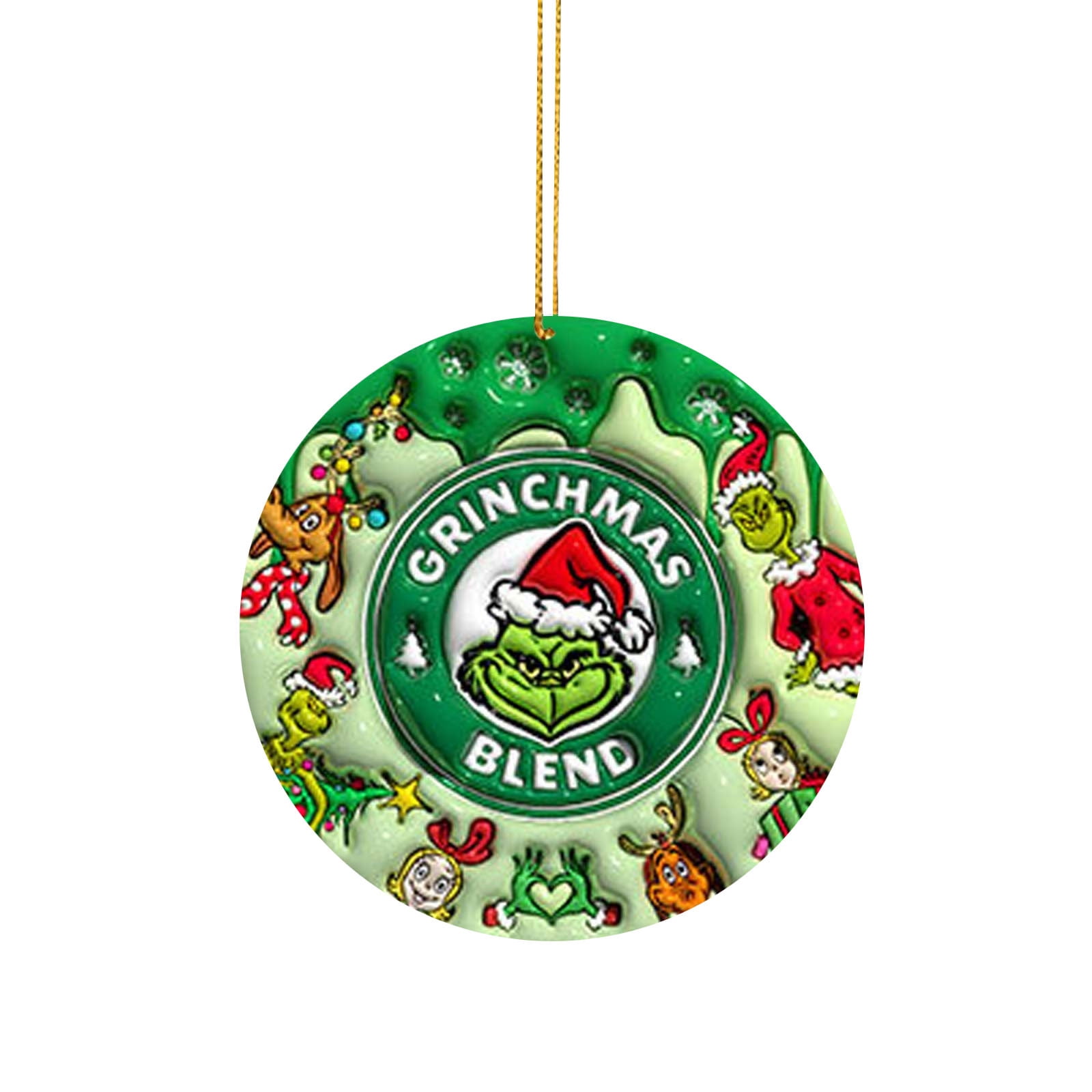 Grinch Hanging Wooden Ornaments, Grinch Christmas Decorations, Grinch ...