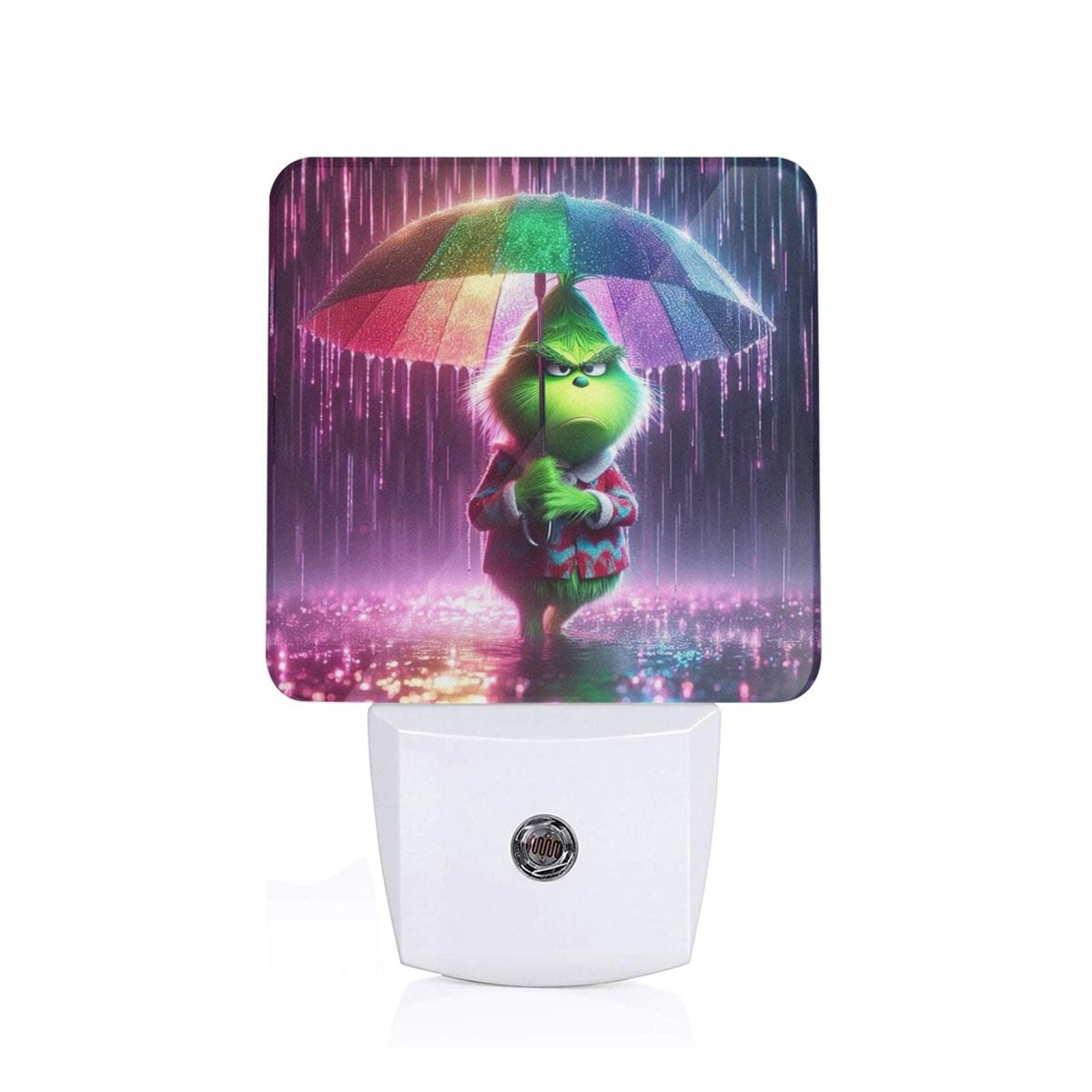 The Grinch Holding An Umbrella In The Rain Night Light,Plug-in LED ...