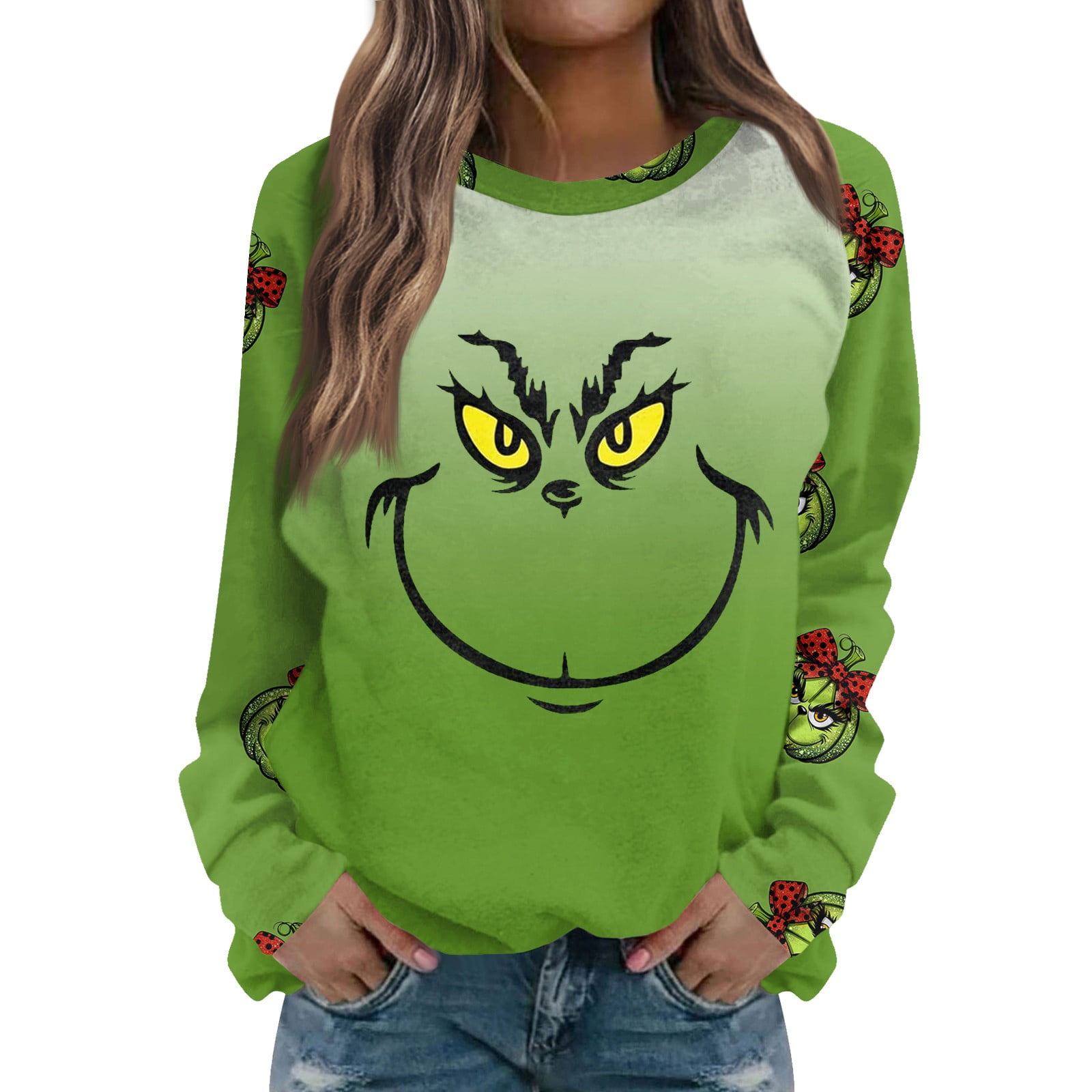 Grinch Hoodie Adult Women's Casual Fashion Graphic Printed Vintage ...