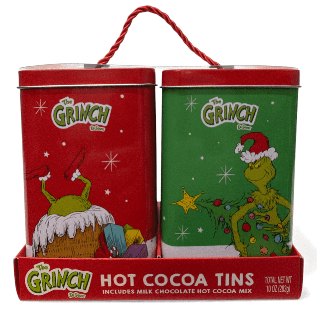 Grinch Hot Cocoa Tins Set, 2-Pack Milk Chocolate Cocoa Mix, Holiday ...