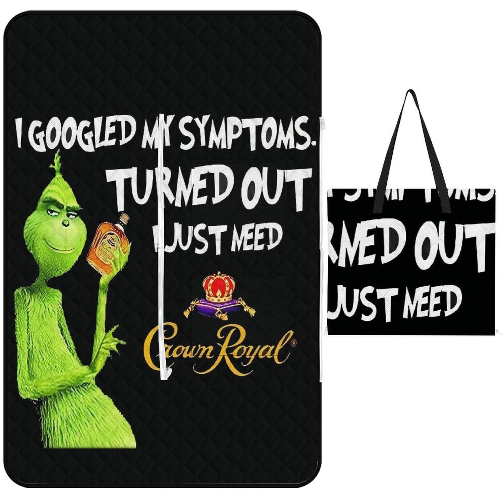 Grinch I GOOGLED MY SYMPTOMS. Picnic Blankets Extra Large - Beach ...