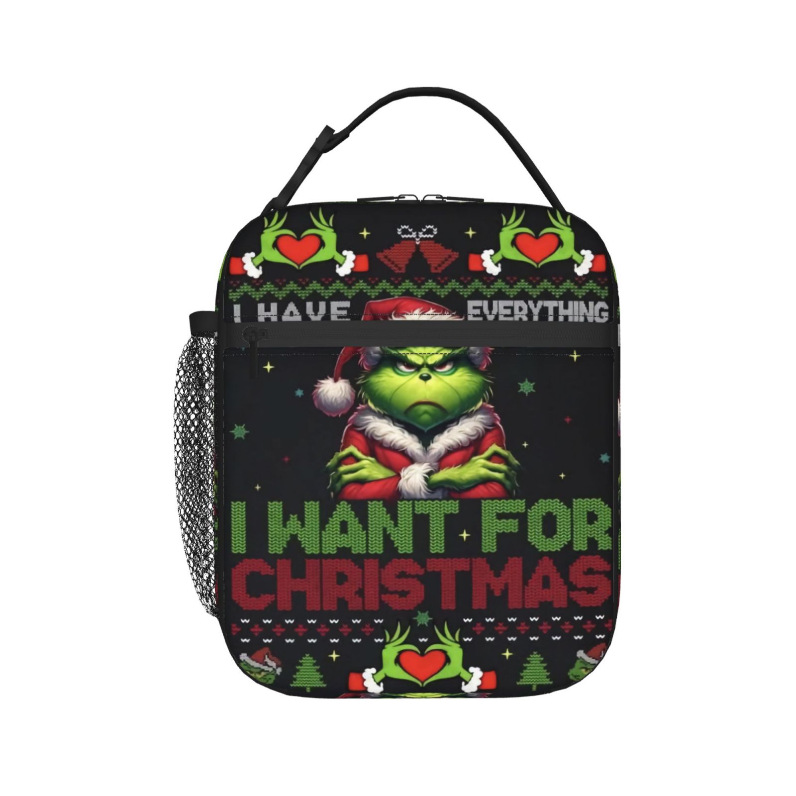 Grinch I Want For Christmas Lunch Box,Lunch Bag,Insulated Lunch Bag ...