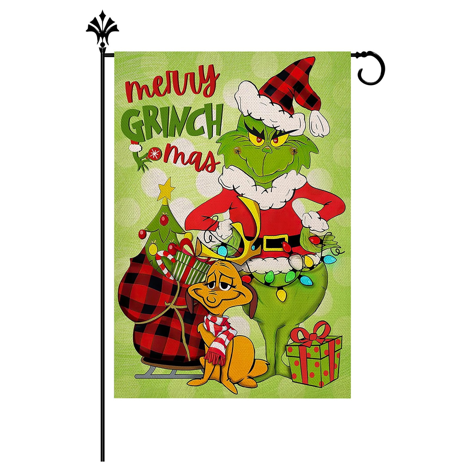 Grinch Home Decor Festive Garden Flag Merry Grinchmas Outdoor ...
