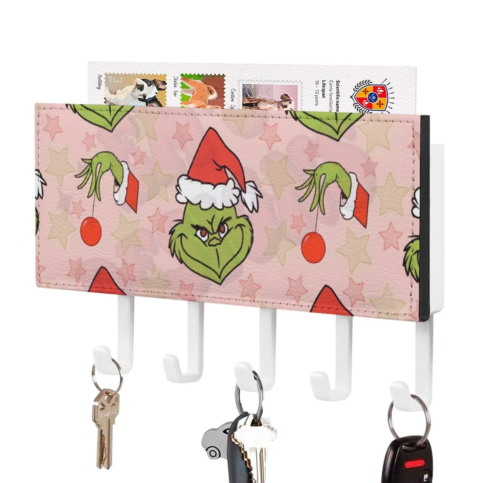 Grinch Key Holder for Wall: Easy Installation Mail Organizer Wall Mount ...