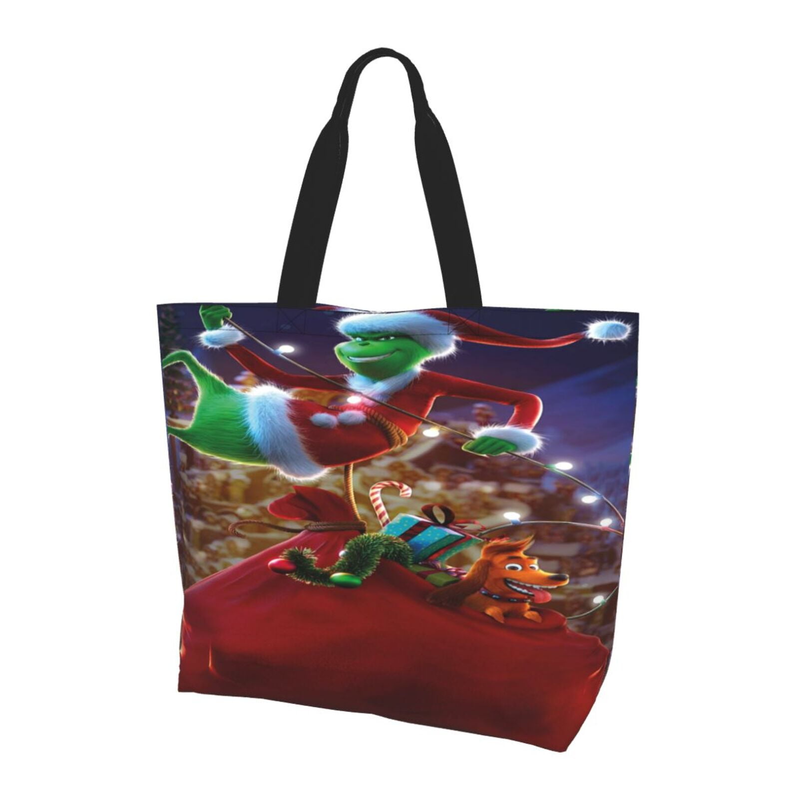 Grin-c Large Canvas Tote Bag for Gym Beach Travel Reusable Grocery ...