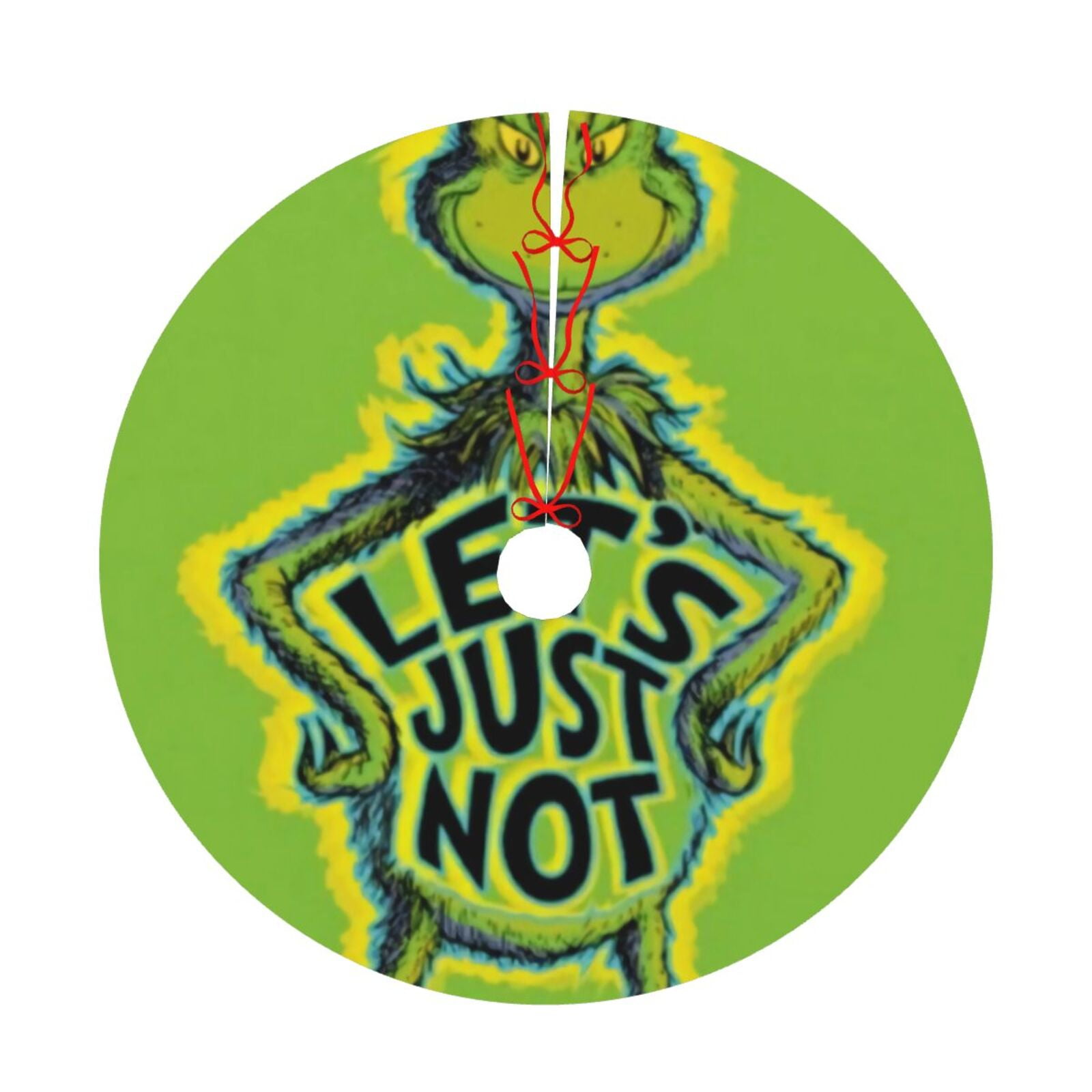 Grinch Let'S Jus Not Christmas Tree Skirt 36 Inch,Soft and Funny Merry ...