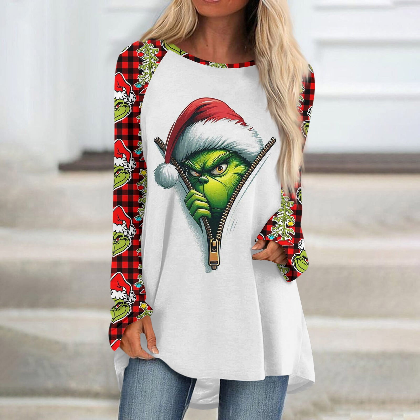 Grinch Clearance Grinch Apparel,Grinch Long Sleeve Shirt Women,Ugly ...