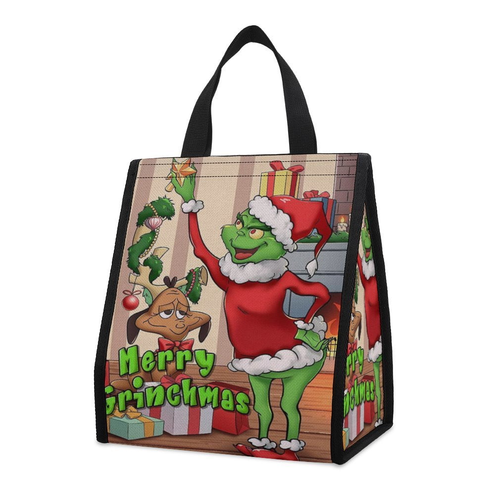 Grinch Lunch Bag Insulated, Lunch Box Bag, Reusable Lunch Tote Bag ...