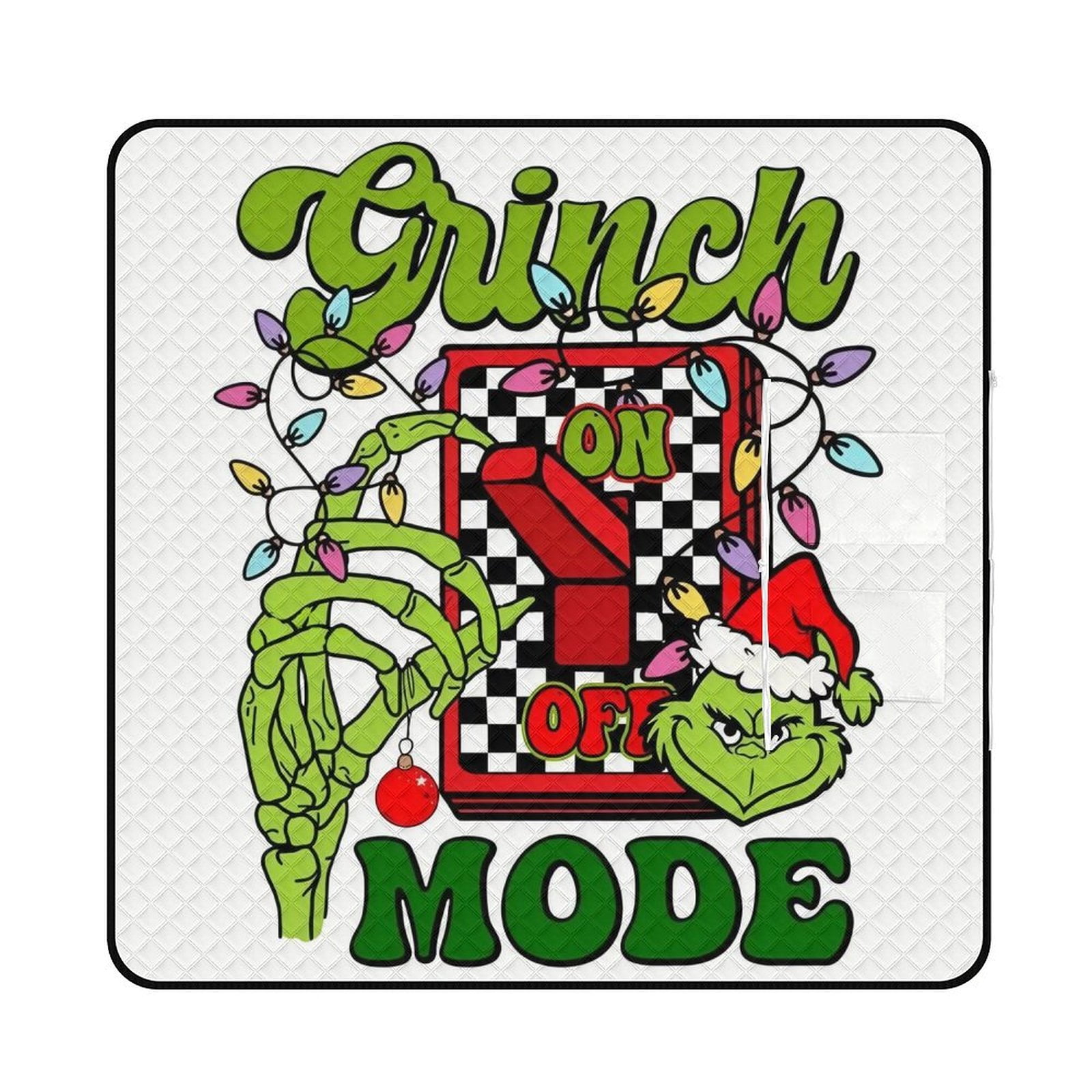 Grinch ON OFF MODE Picnic Blankets Outdoor Blanket,78'x78' Extra Large ...