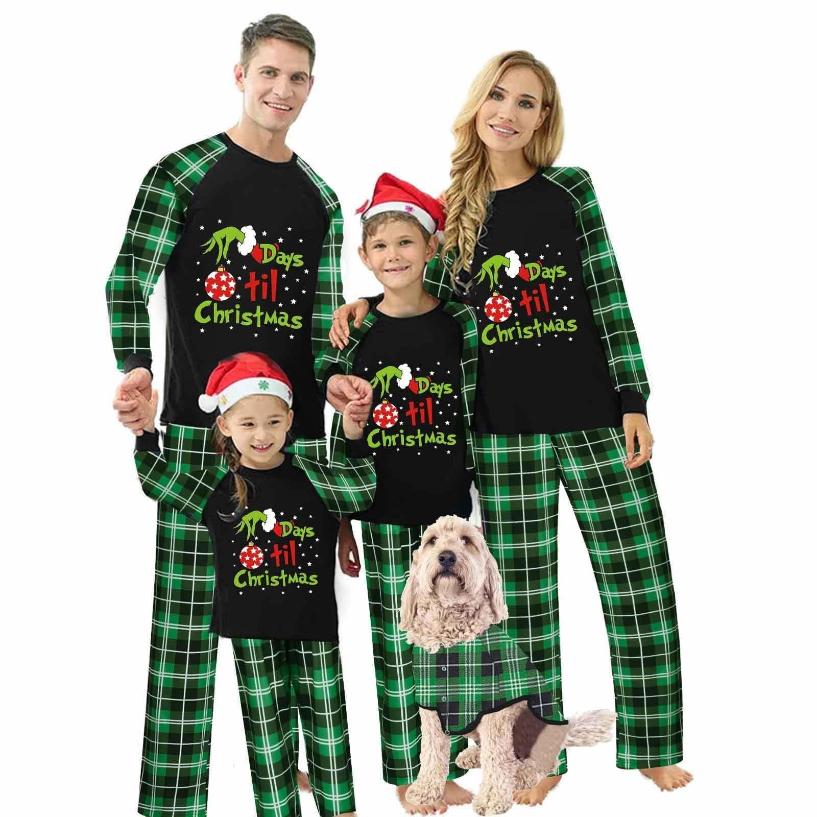 Grinch Matching Pajamas, Family Matching Outfits Pajama-party Ready ...