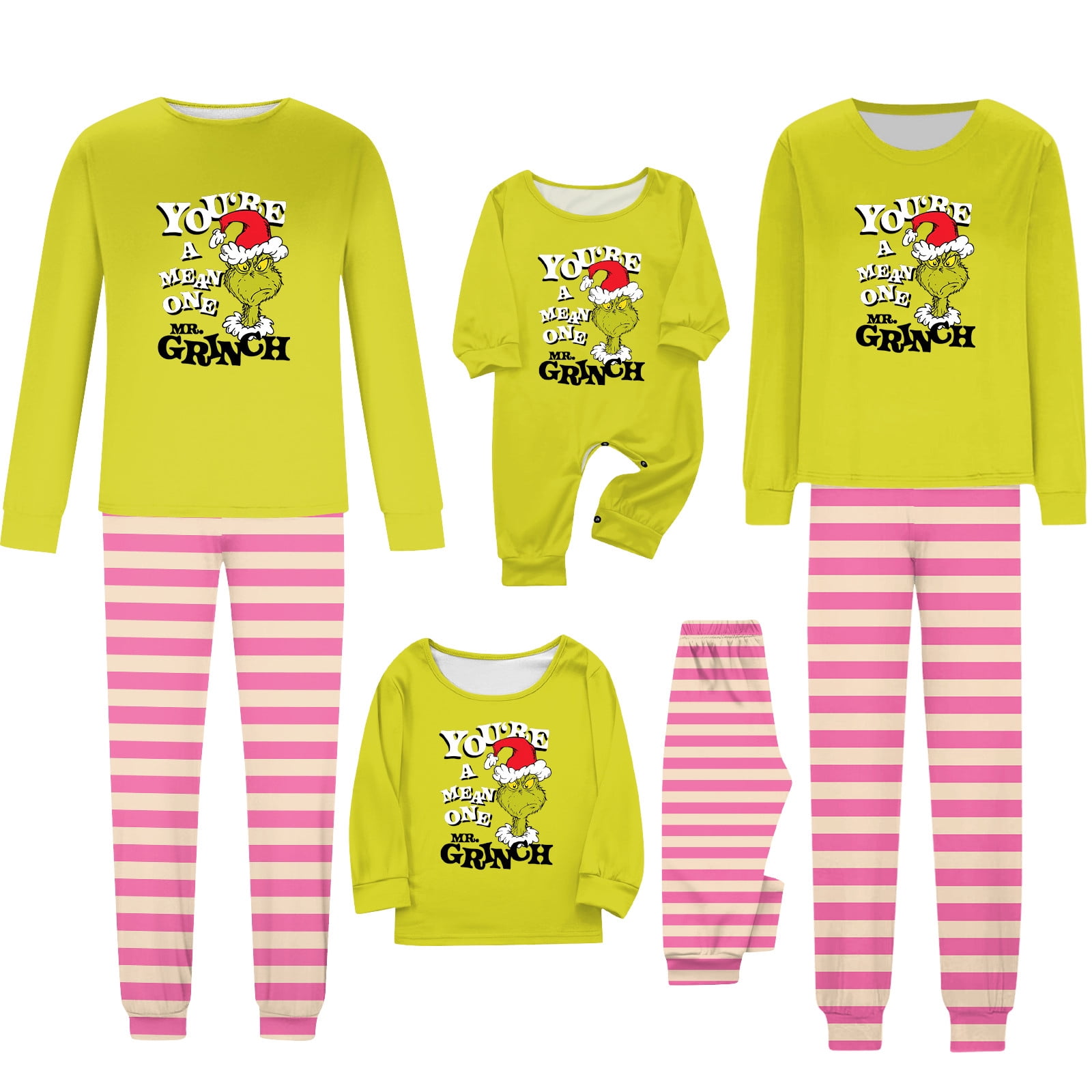Grinch Matching Pajamas Matching Family Outfits, Fun Matching Pjs ...