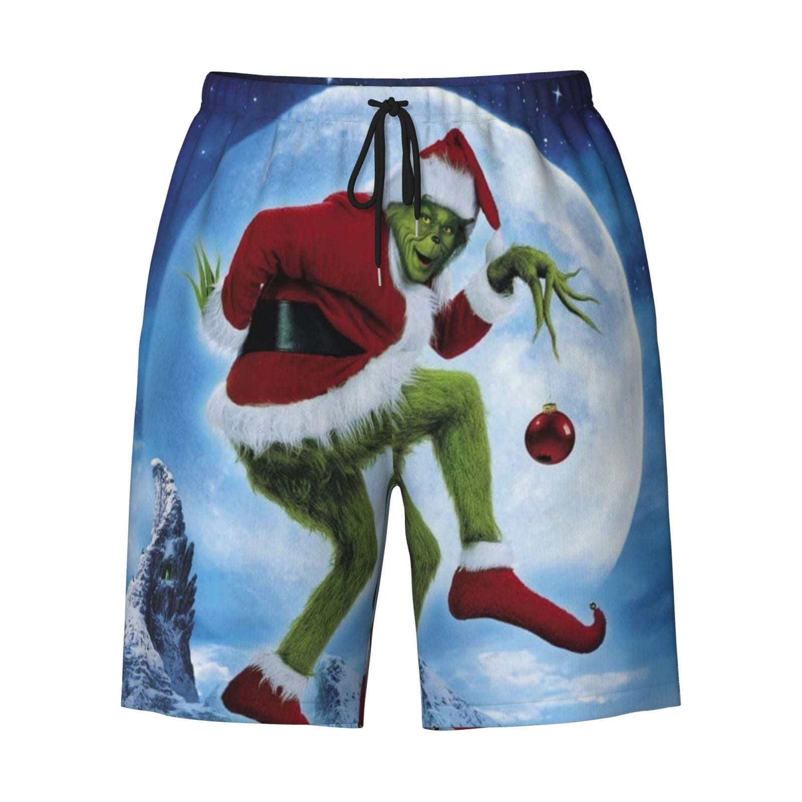 Grinch Mens Swim Trunks Quick Dry Board Shorts with Mesh Lining, Hawaii ...