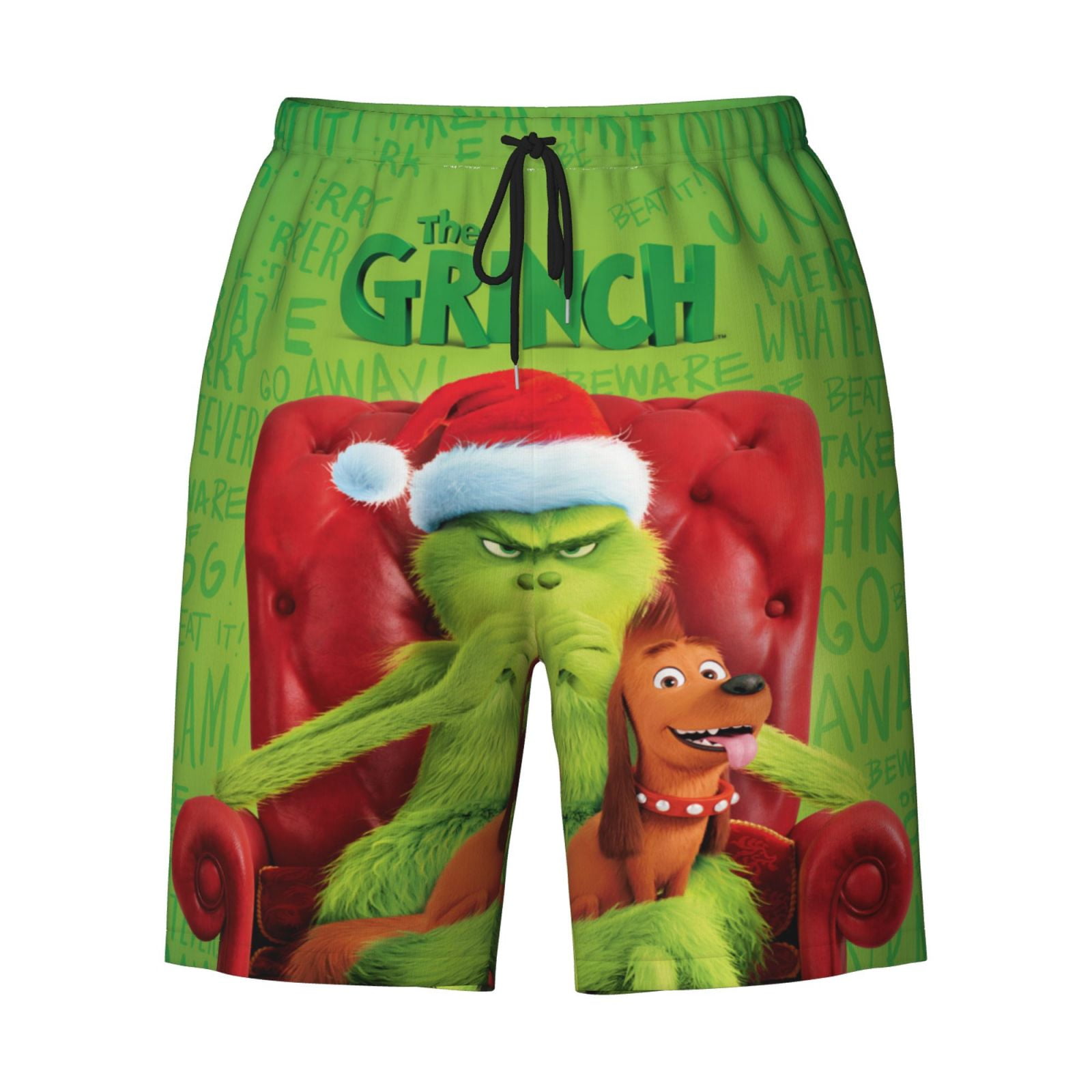 Grinch Mens Swim Trunks Quick Dry Board Shorts with Mesh Lining, Hawaii ...