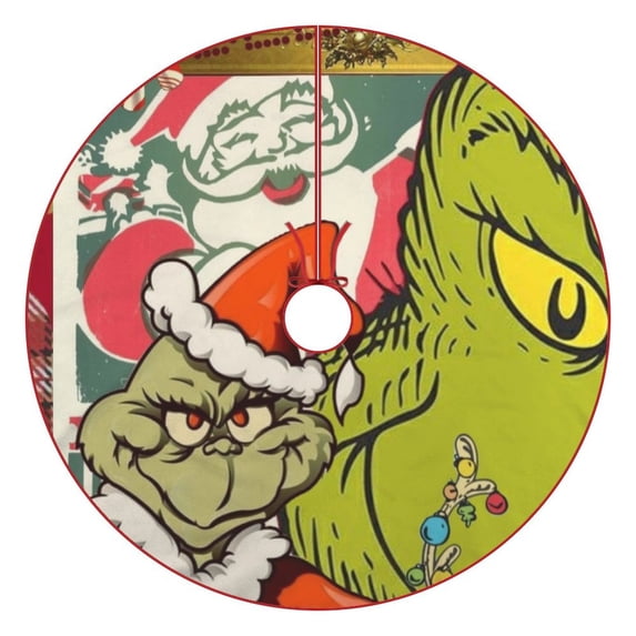 Grinch Merry Christmas Large Merry Christmas Tree Skirt, Funny Soft ...