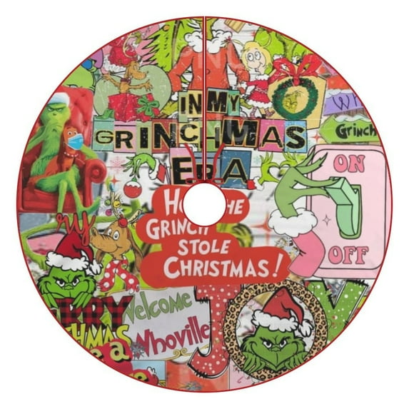 Grinch Merry Christmas Large Merry Christmas Tree Skirt, Funny Soft ...