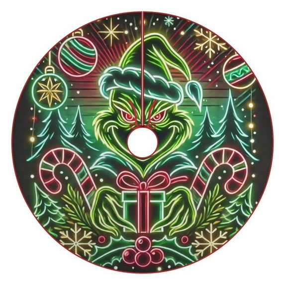 Grinch Merry Christmas Large Merry Christmas Tree Skirt, Funny Soft ...