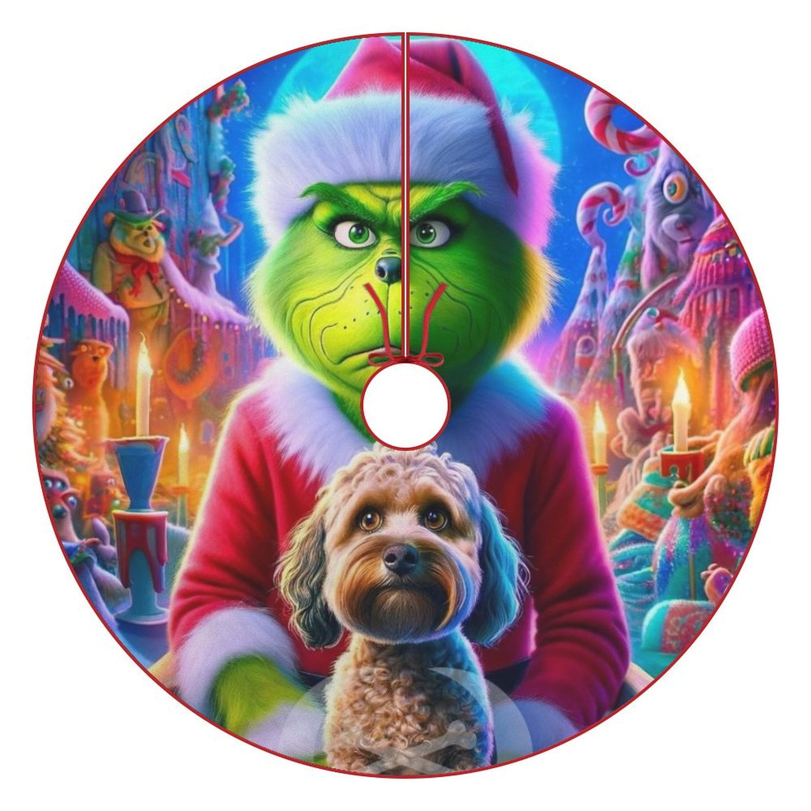 Grinch Merry Christmas Large Merry Christmas Tree Skirt, Funny Soft ...