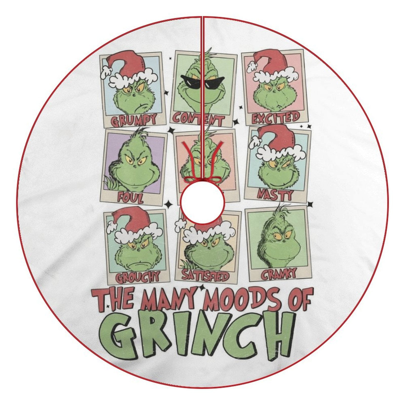 Grinch Merry Christmas Large Merry Christmas Tree Skirt, Funny Soft ...