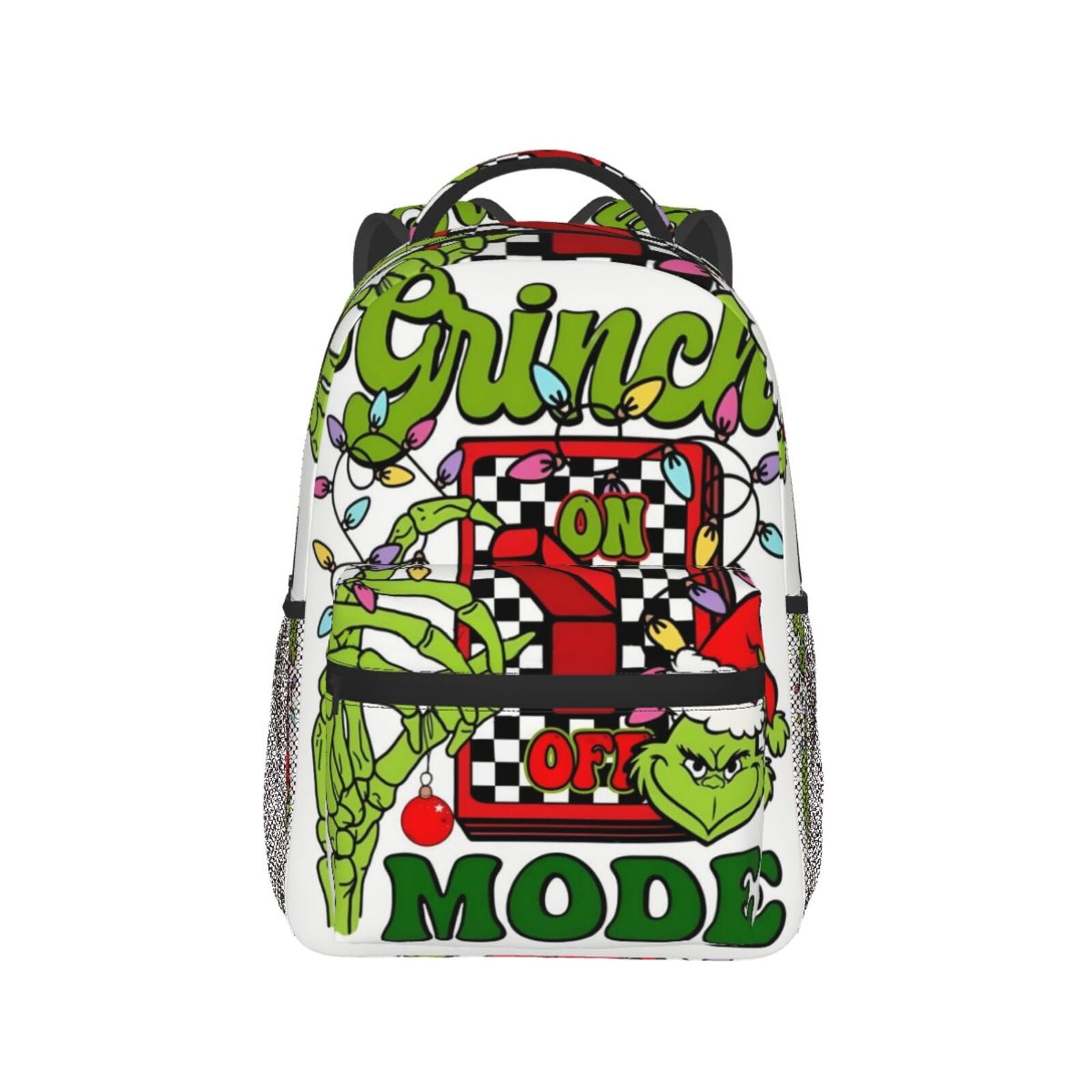 Grinch ON OFF MODE Backpack,Polyester Travel Backpack for Women Men ...