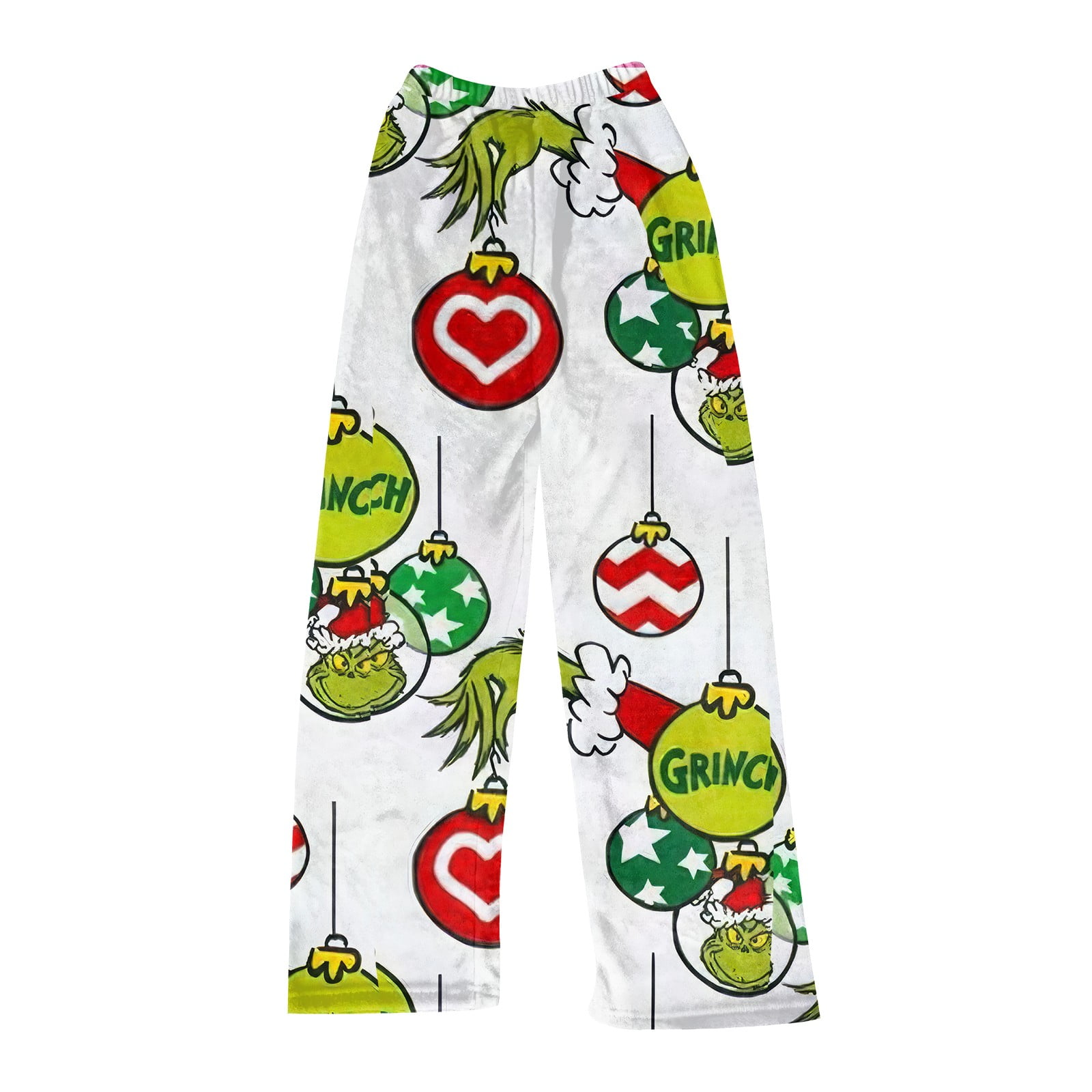 Grinch Outfit Women，Womens Fuzzy Christmas Grinch Pajama Pants – Warm ...