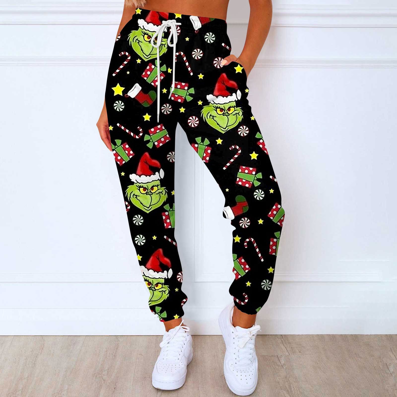 Grinch Pajama Pants,Grinch Pj Pants,Grinch Outfit,Ladies Fashion Casual ...